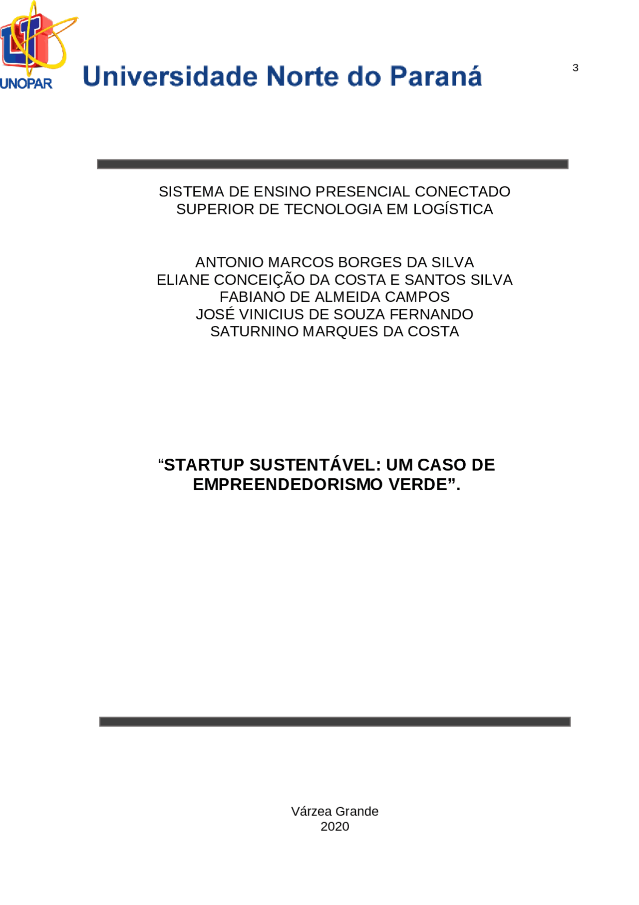 Startup SustentÁvel Um Caso De Empreendedorismo Verde” Docsity