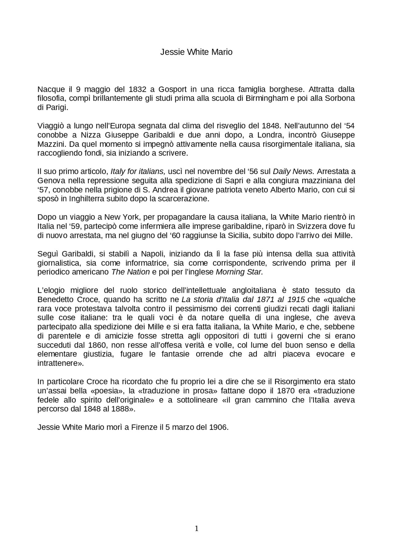 Le Donne Del Risorgimento Appunti Di Storia Docsity