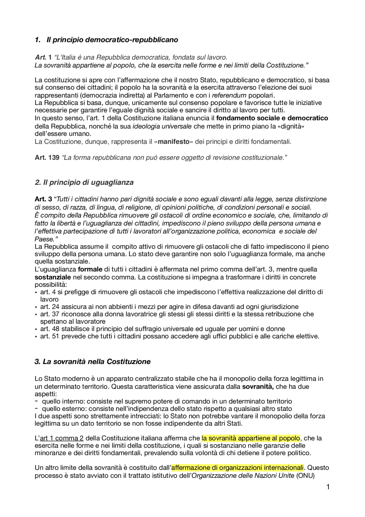 Diritto pubblico risposte - Docsity