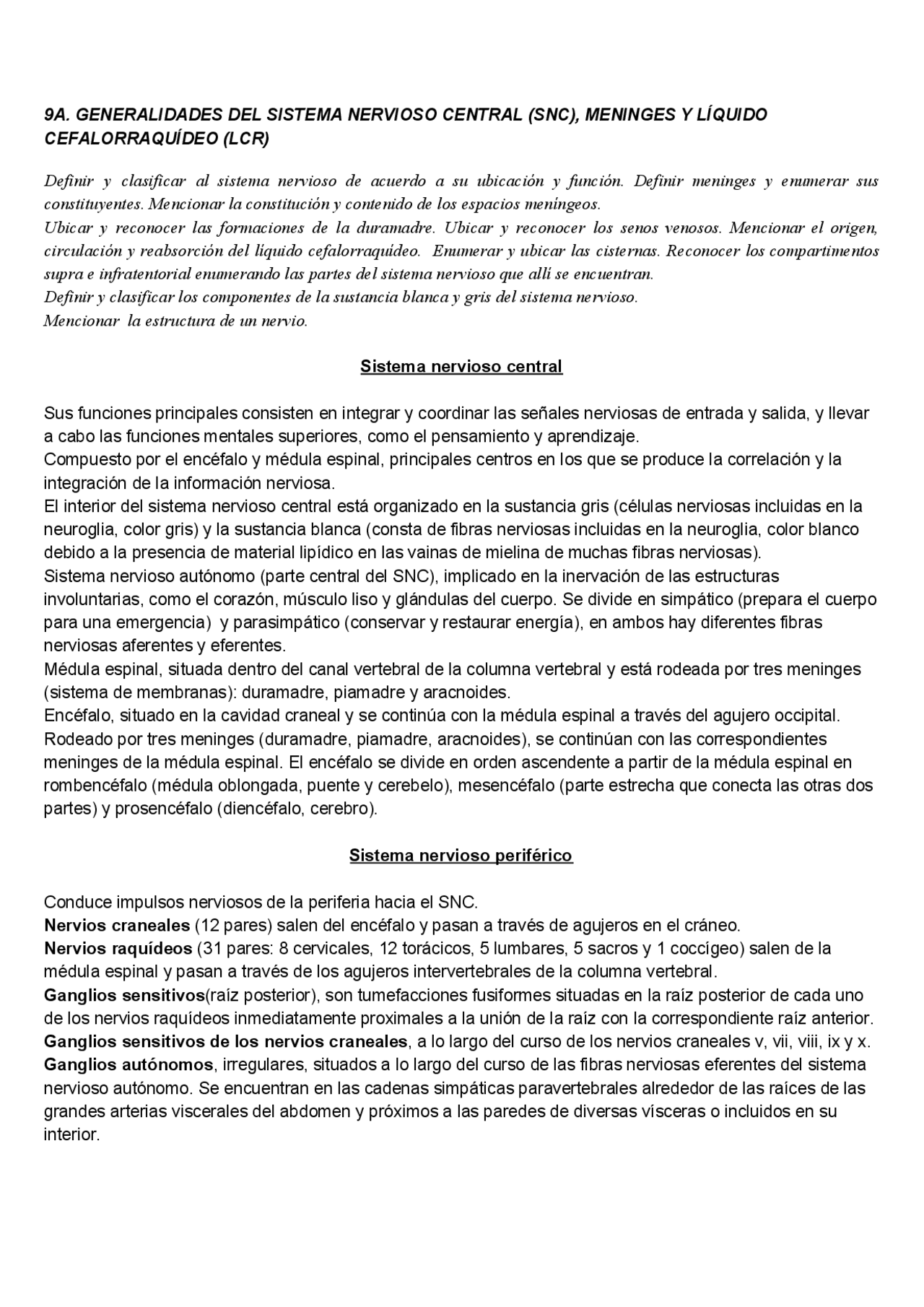 Apunte Neuroanatomía Snell Docsity