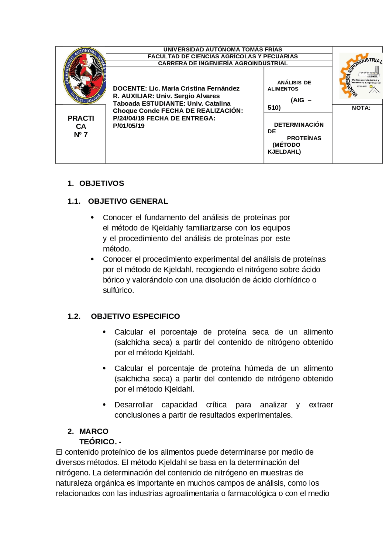 Determinación De Proteínas Docsity