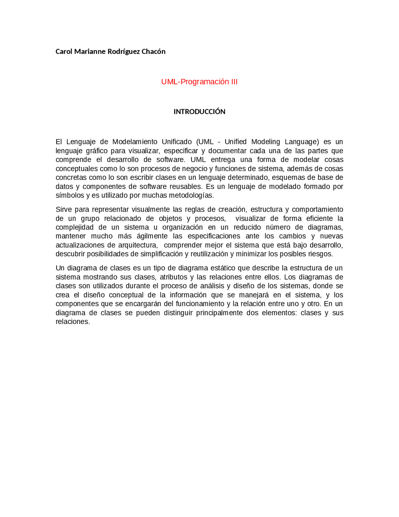 Uml Programación Iii Java Docsity