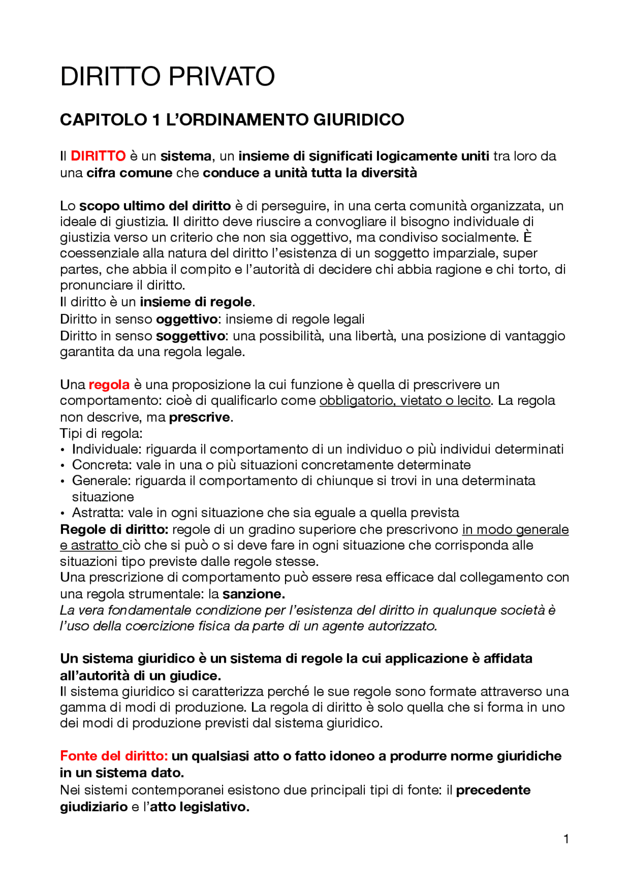 RIASSUNTO DIRITTO PRIVATO da cap. 1 a 16 (+cap. 34 e 44) - LINGUAGGIO E ...