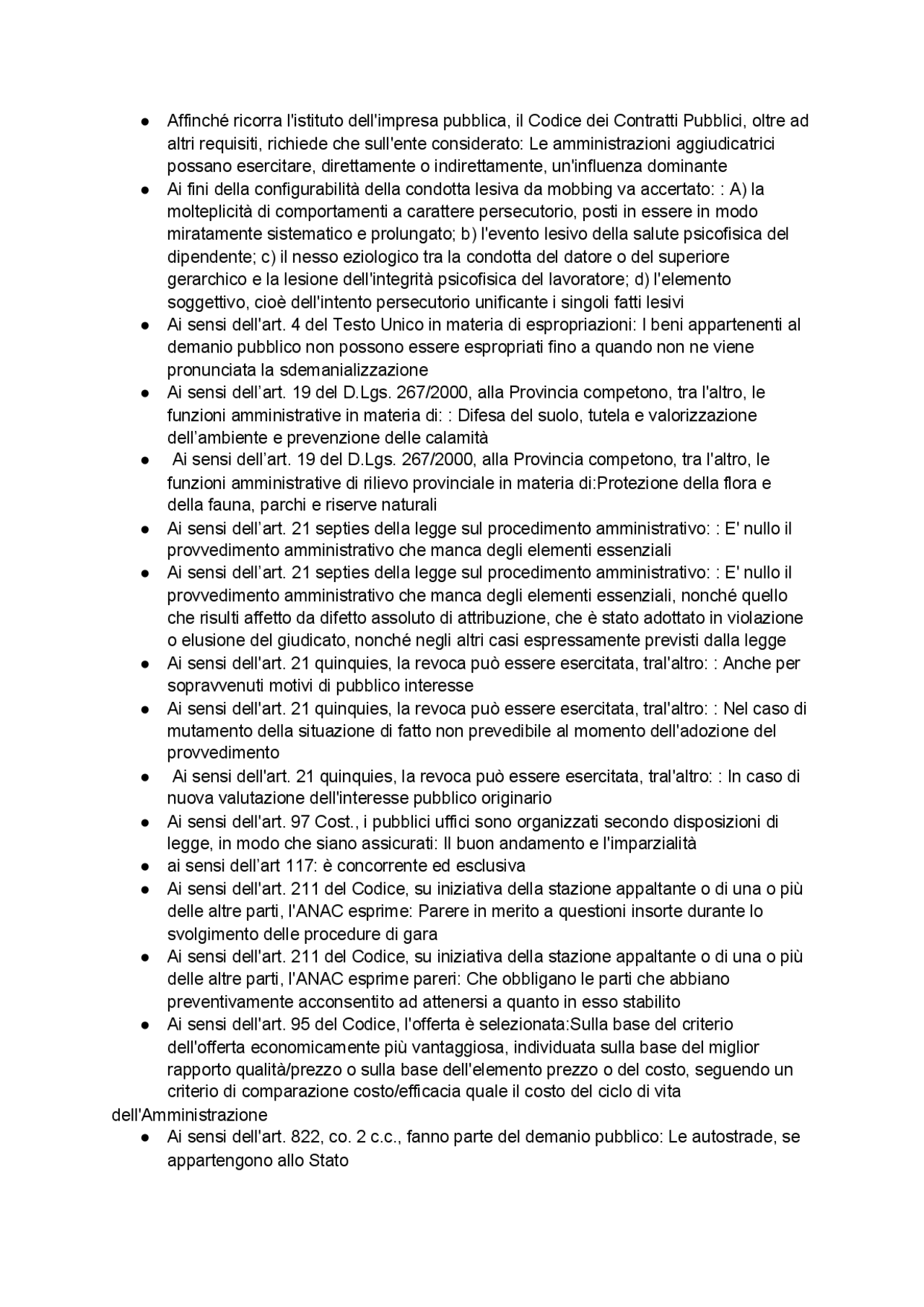 Risposte Esame Diritto Amministrativo In Ordine Alfabetico Docsity