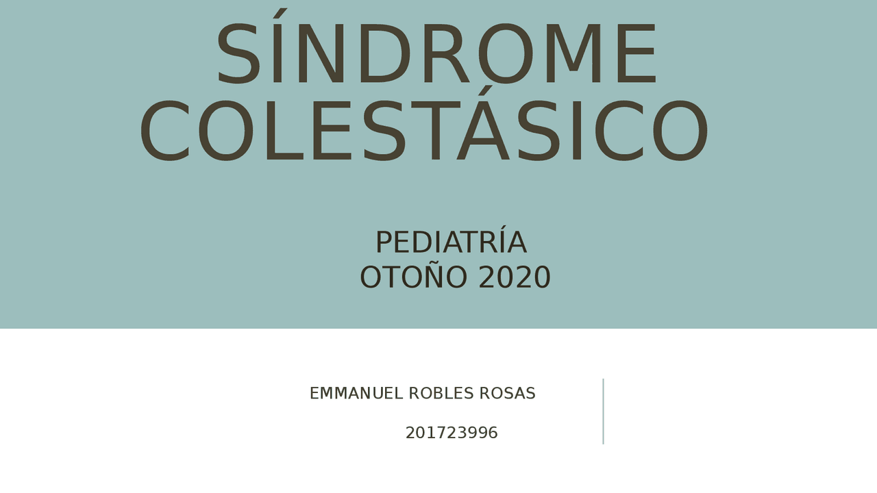 SINDROME COLESTASICO | Diapositivas de Pediatría | Docsity