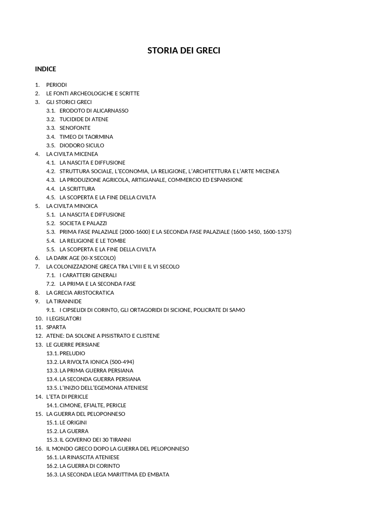 La Storia Dei Greci Docsity