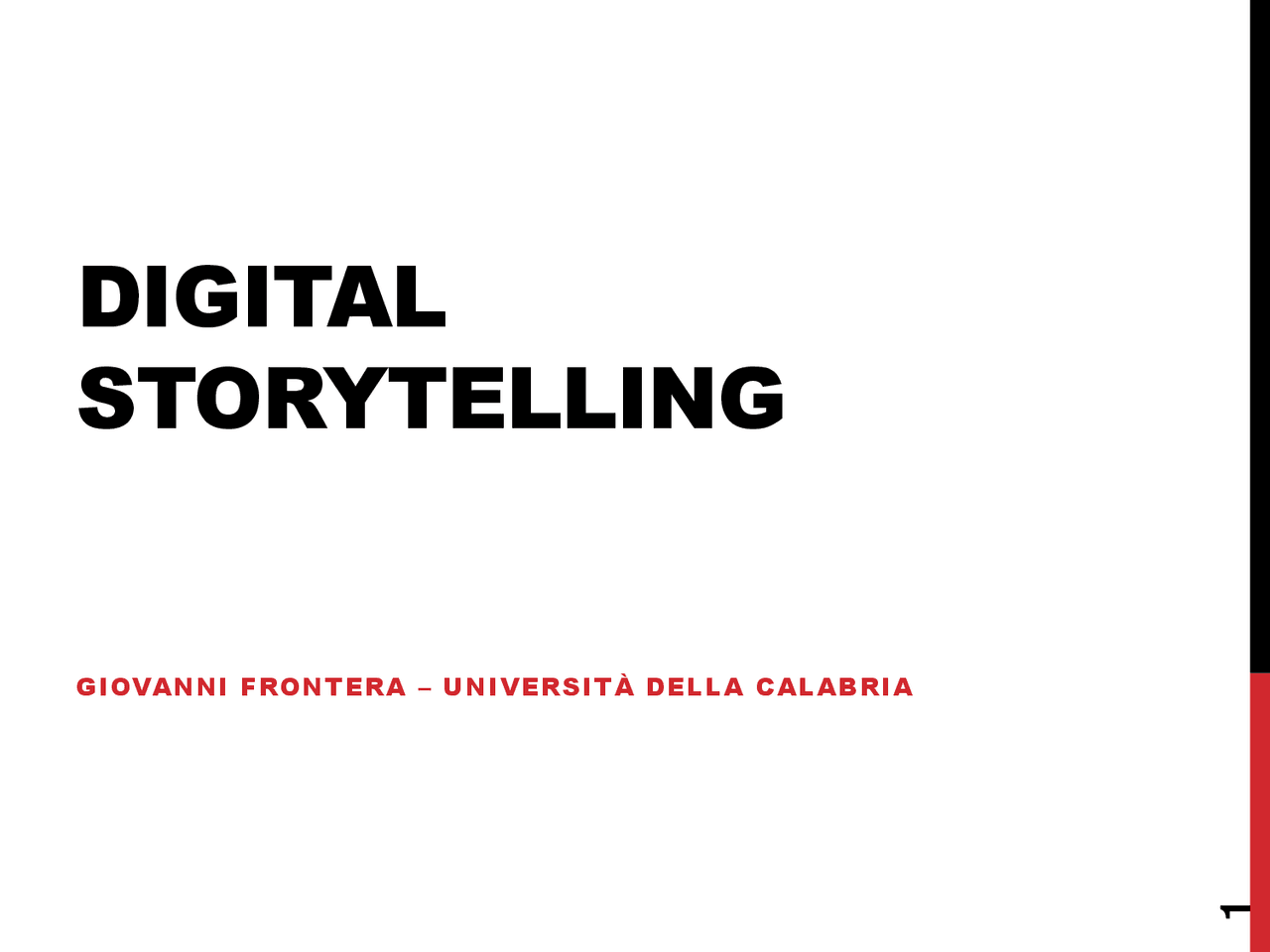 Digital Storytelling Docsity