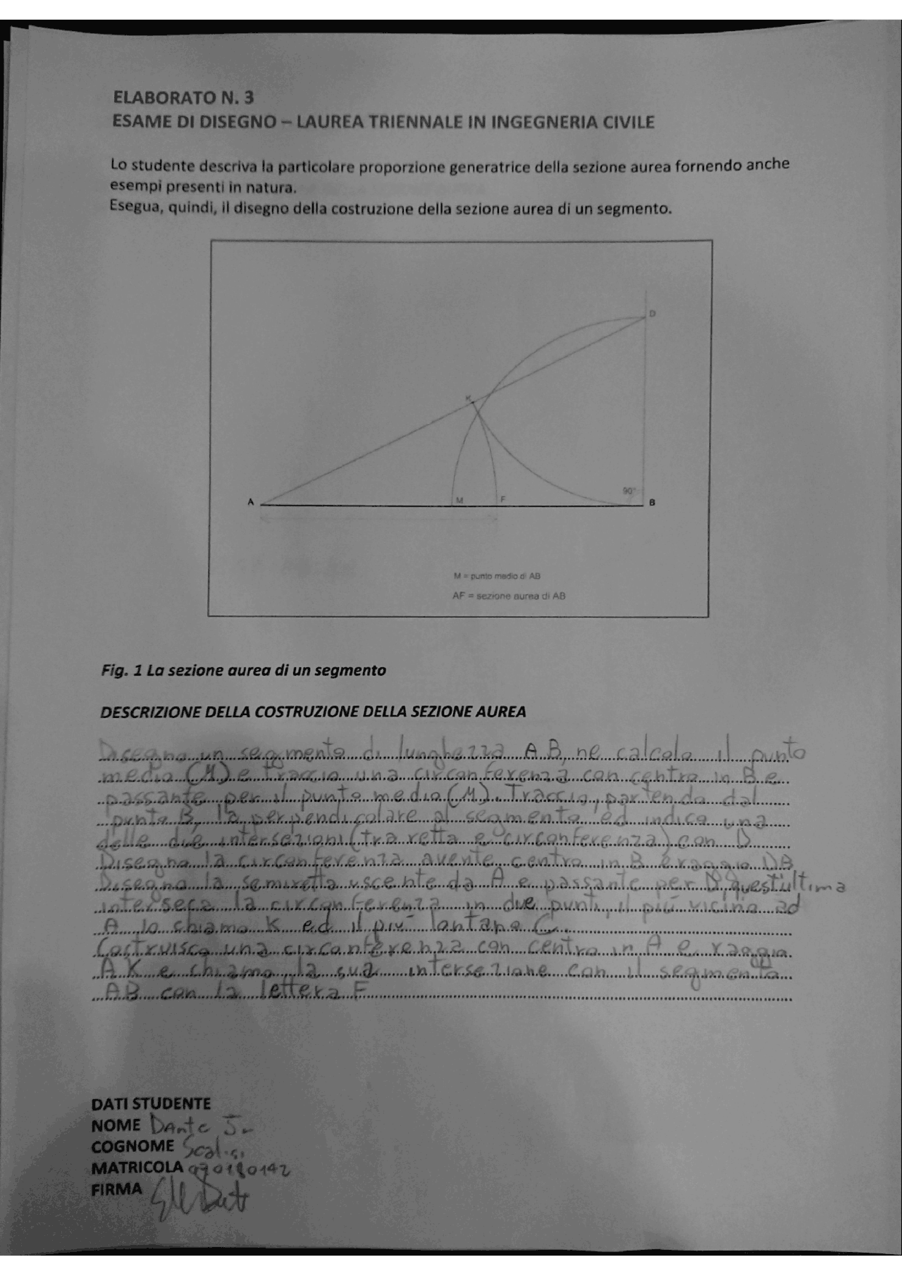 Prova Intercorso Disegno 3 Docsity