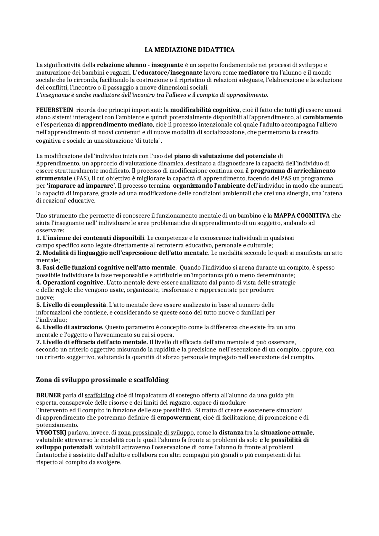 La Mediazione Didattica Riassunto Docsity