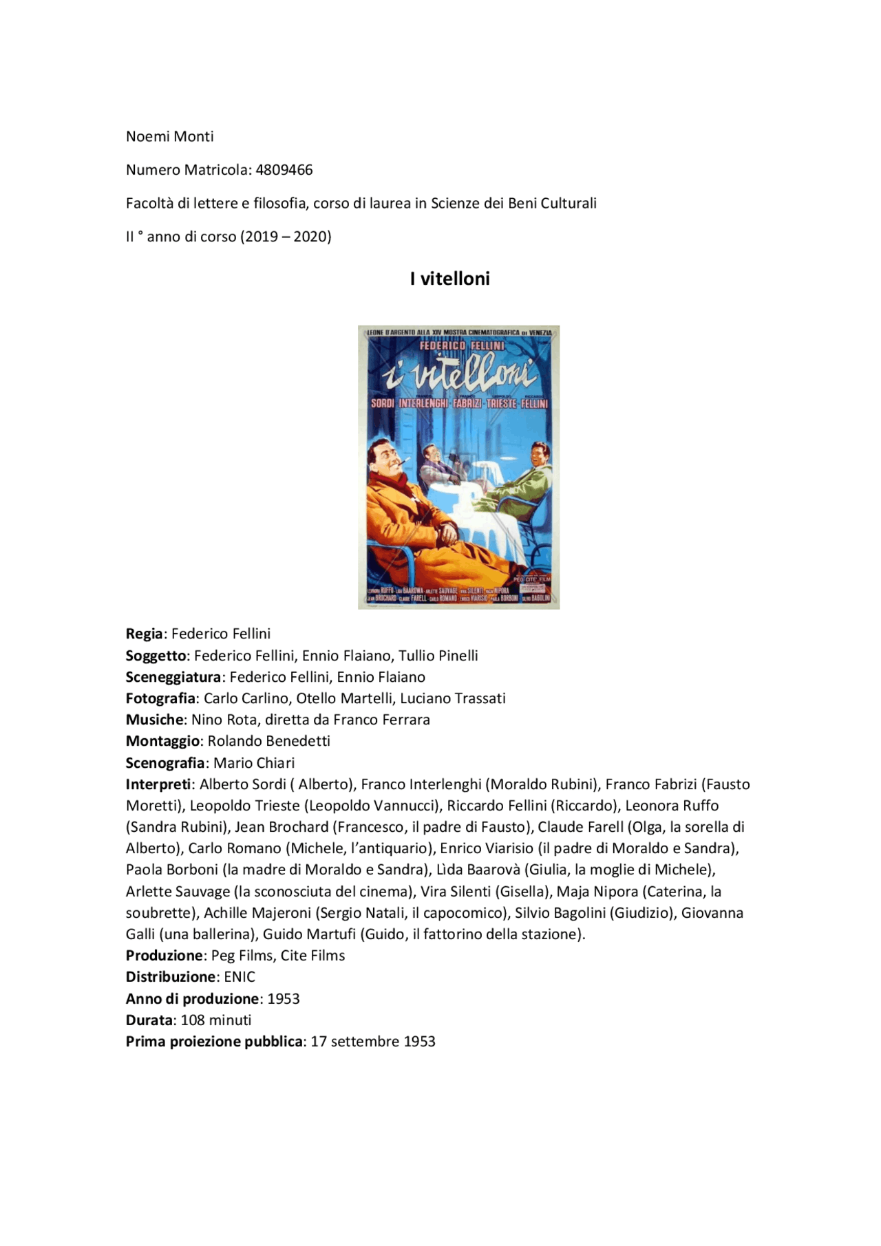 Scheda Film Cinema italiano, analisi dettagliata | Guide, Progetti e ...