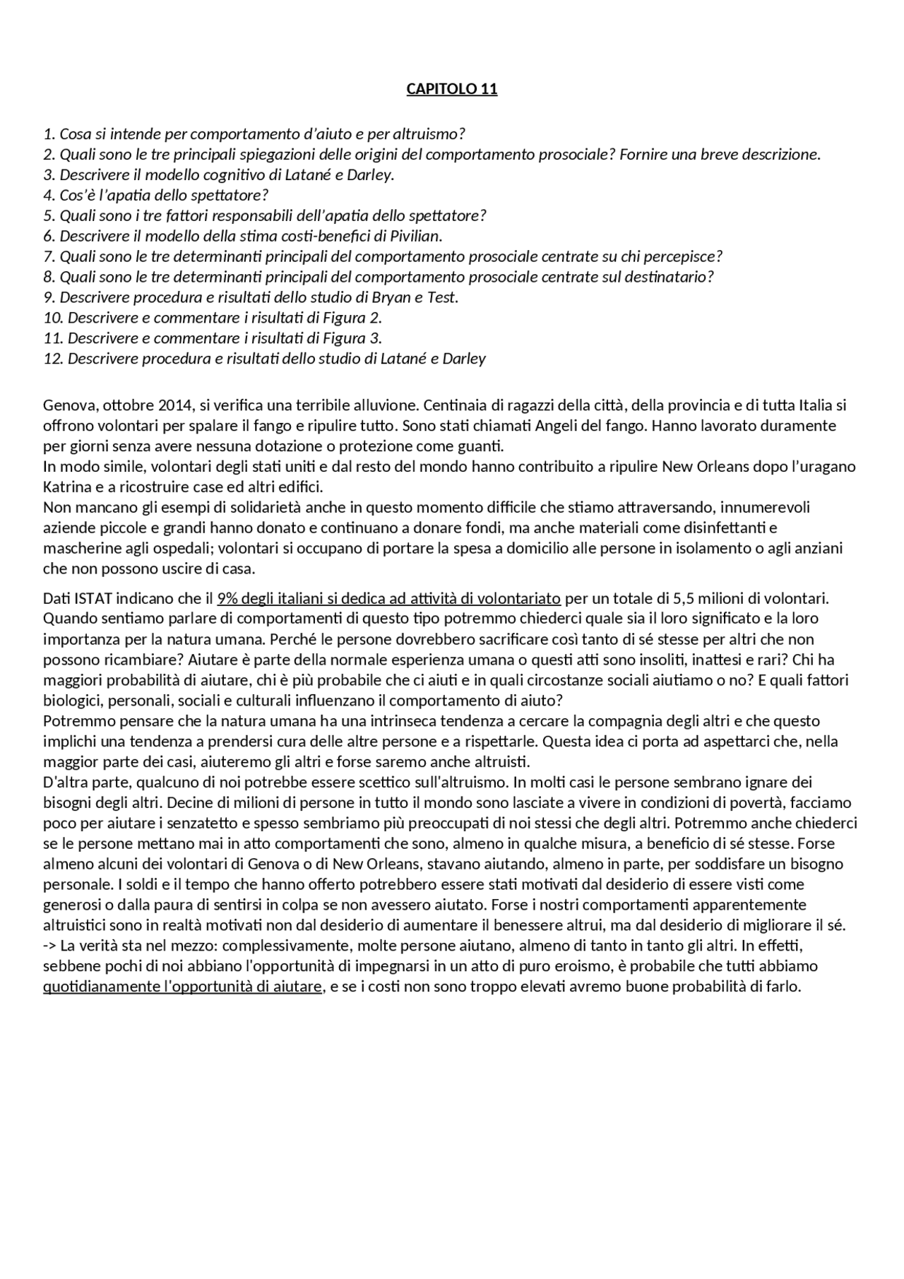 Psicologia Sociale Il Comportamento Prosociale Docsity
