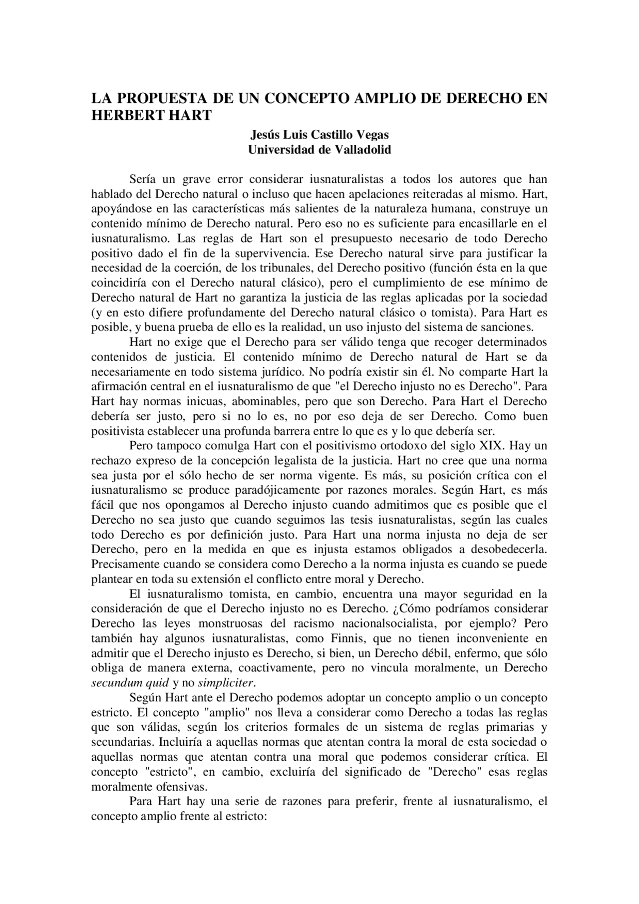 Conceptos sobre el Derecho de Hart | Apuntes de Teoría del Derecho ...