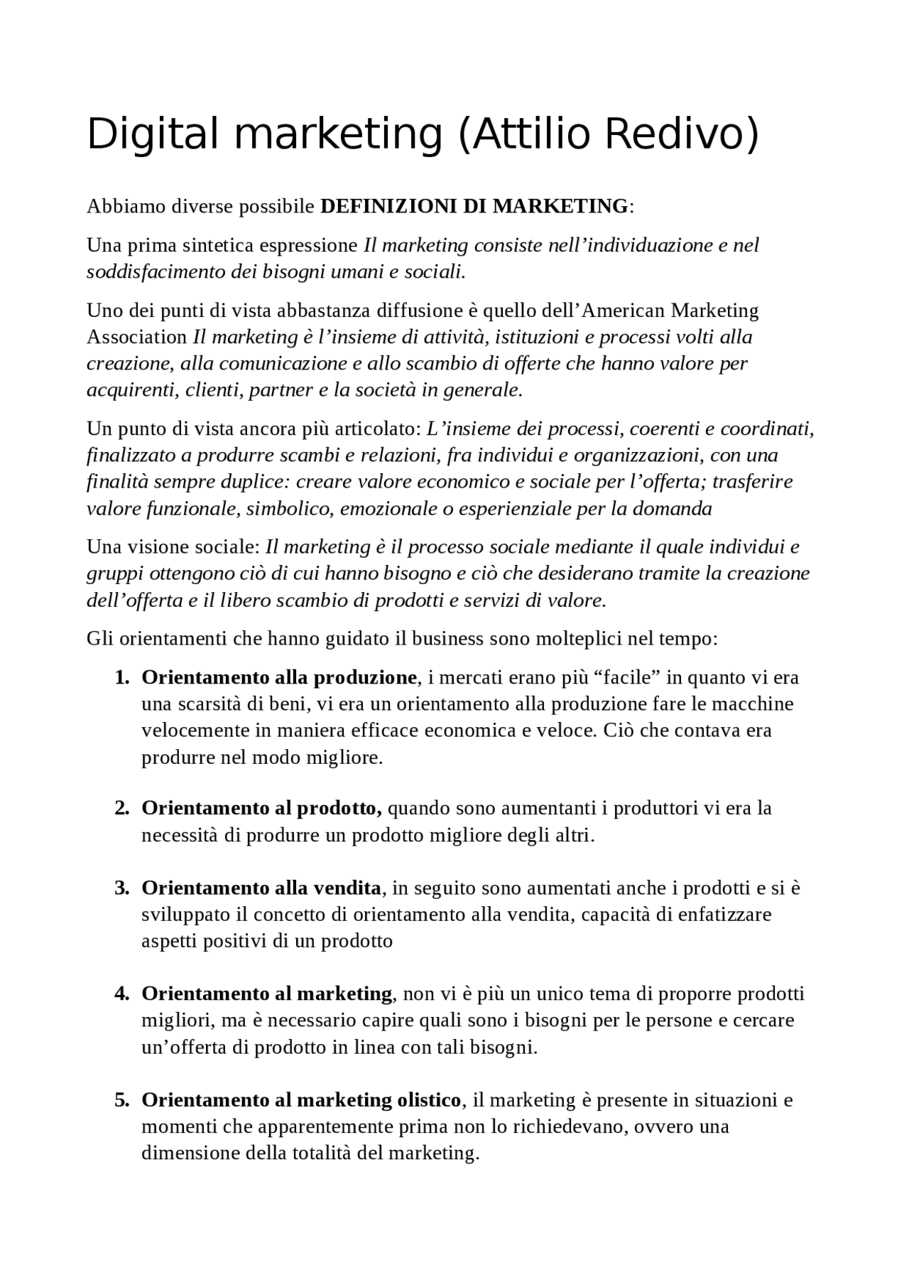 Appunti Digital Marketing Docsity