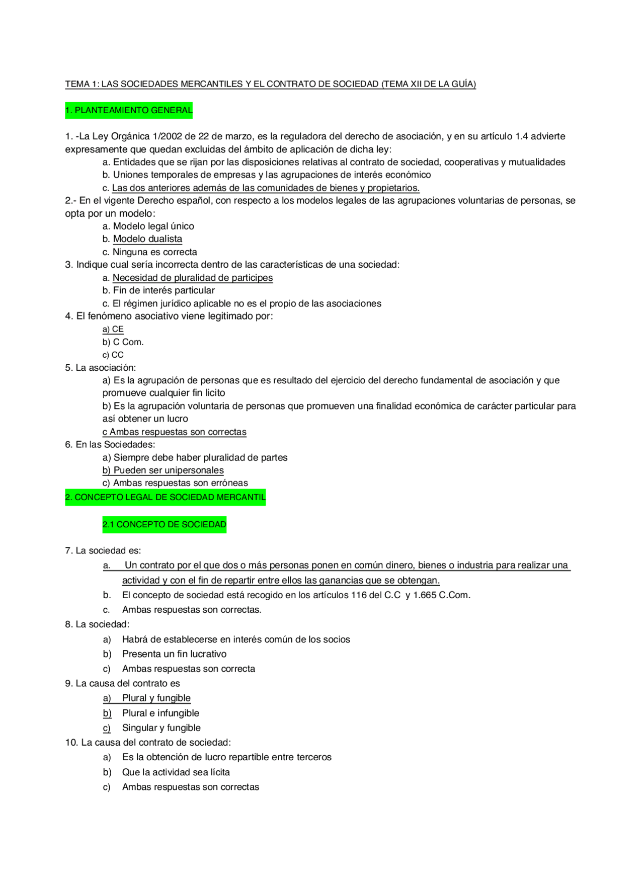 Test Por Temas Mercantil Docsity
