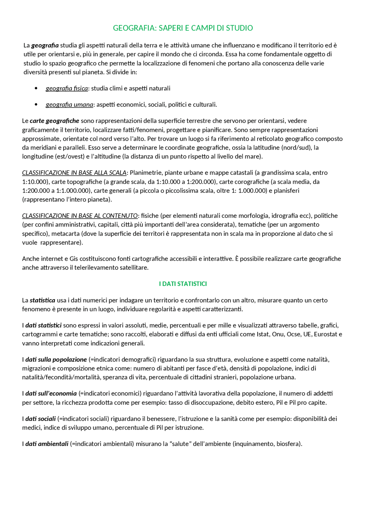 Professione Geografo Appunti Di Geografia Docsity