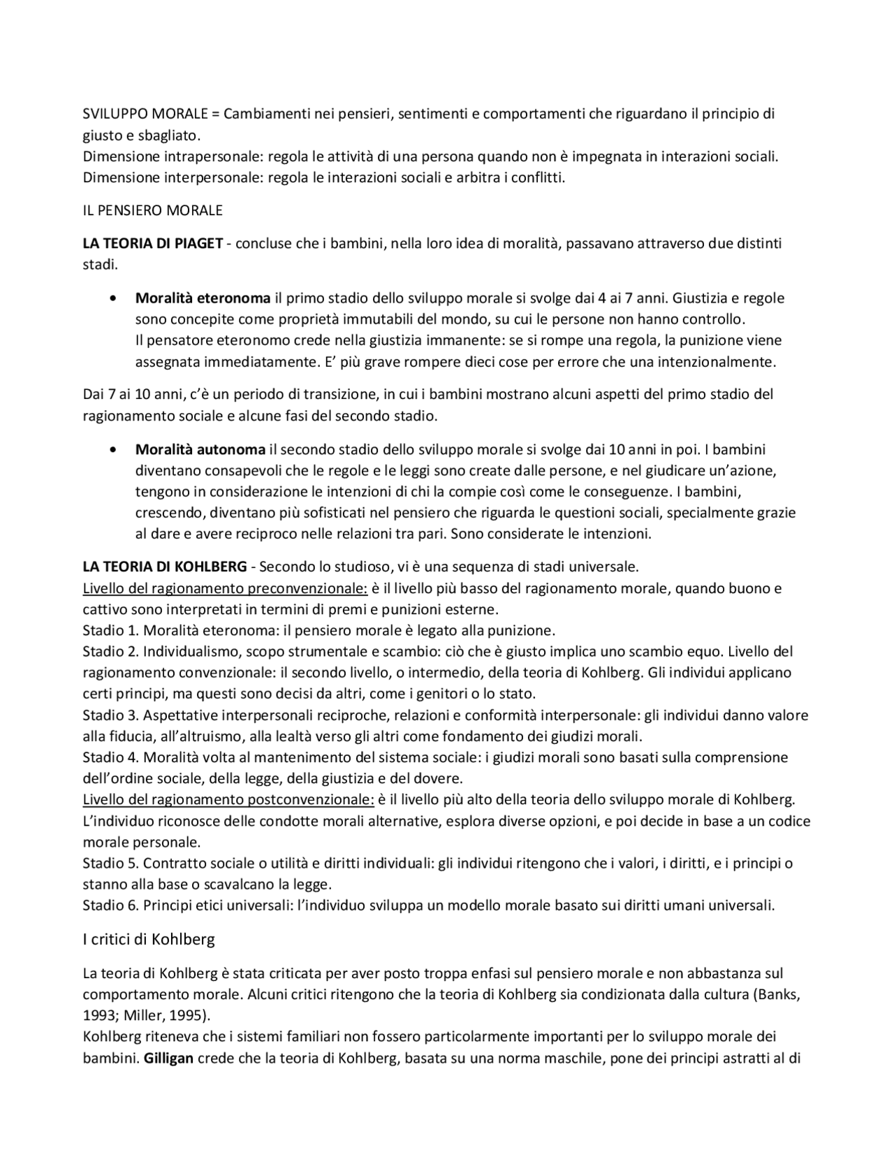 Psicologia Dello Sviluppo Docsity