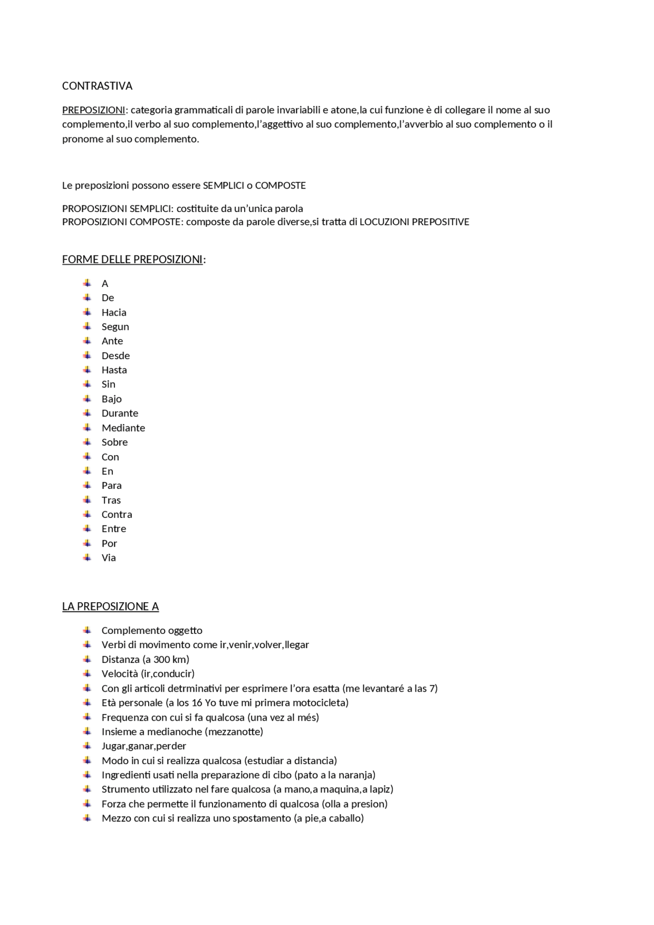 Lettorato Spagnolo 1a Appunti Di Lingua Spagnola Docsity