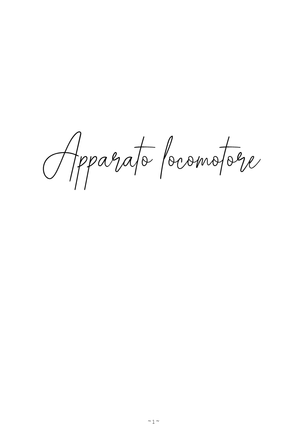 Apparato Locomotore Docsity