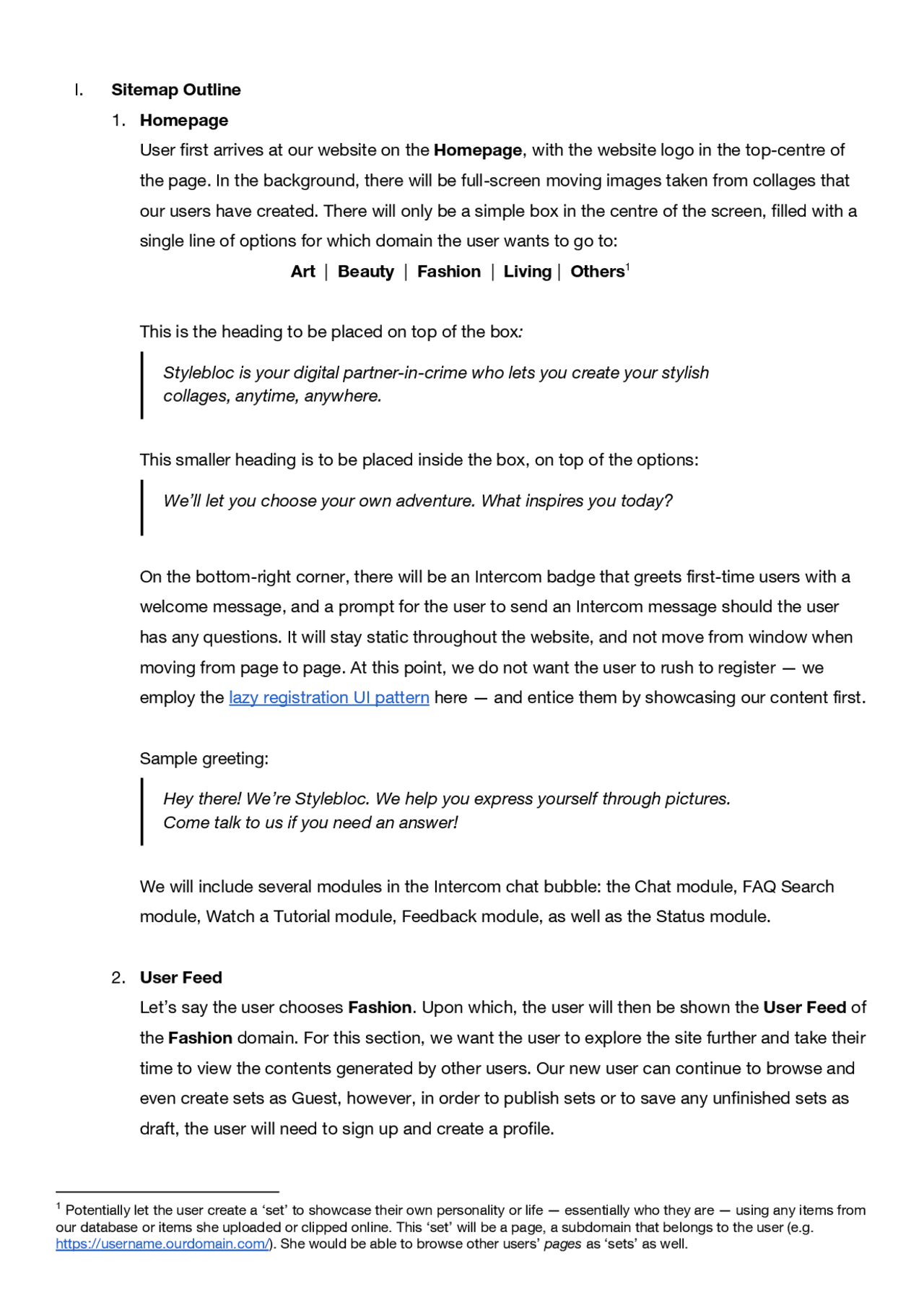 Sample Content Strategy Docsity