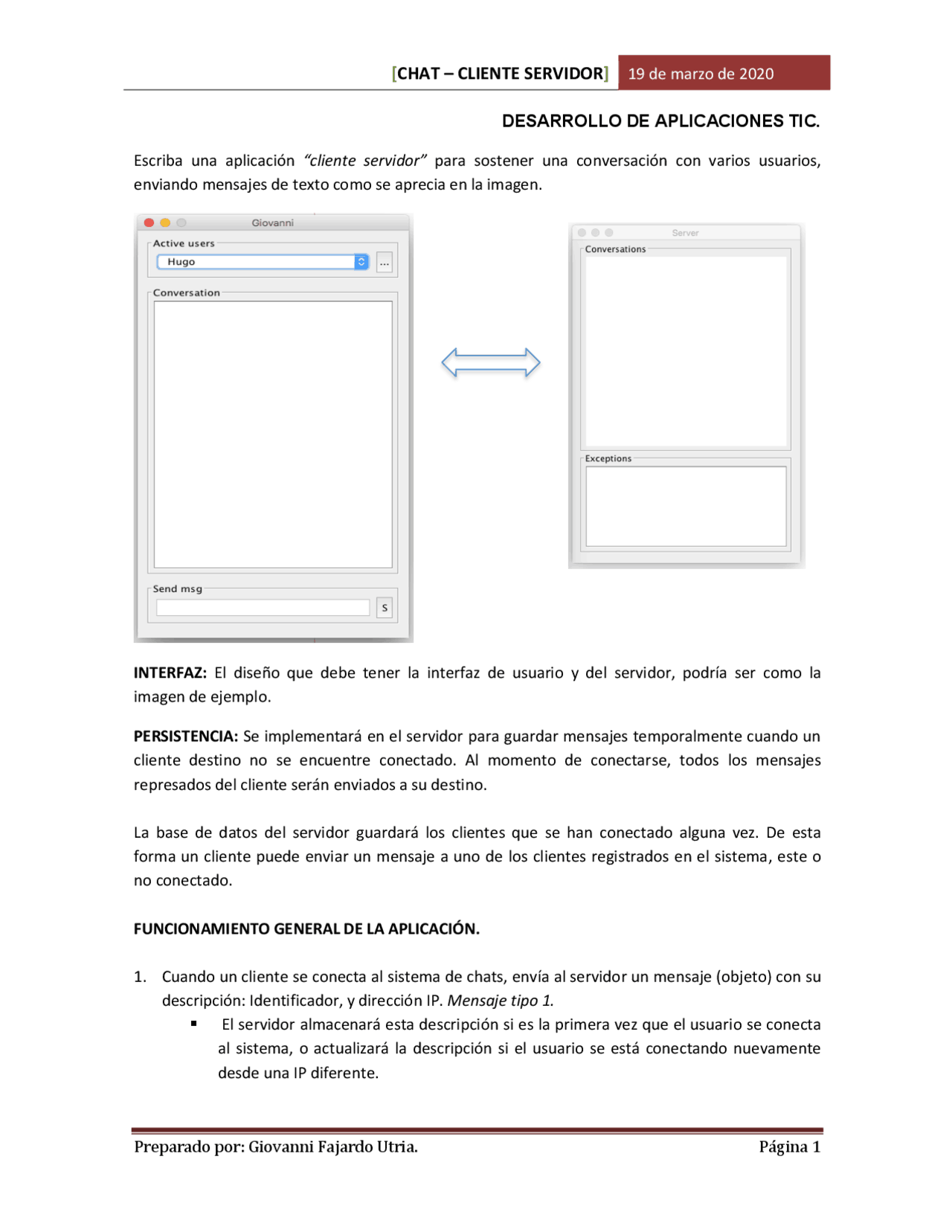 Ejercicio Sockets Java Docsity