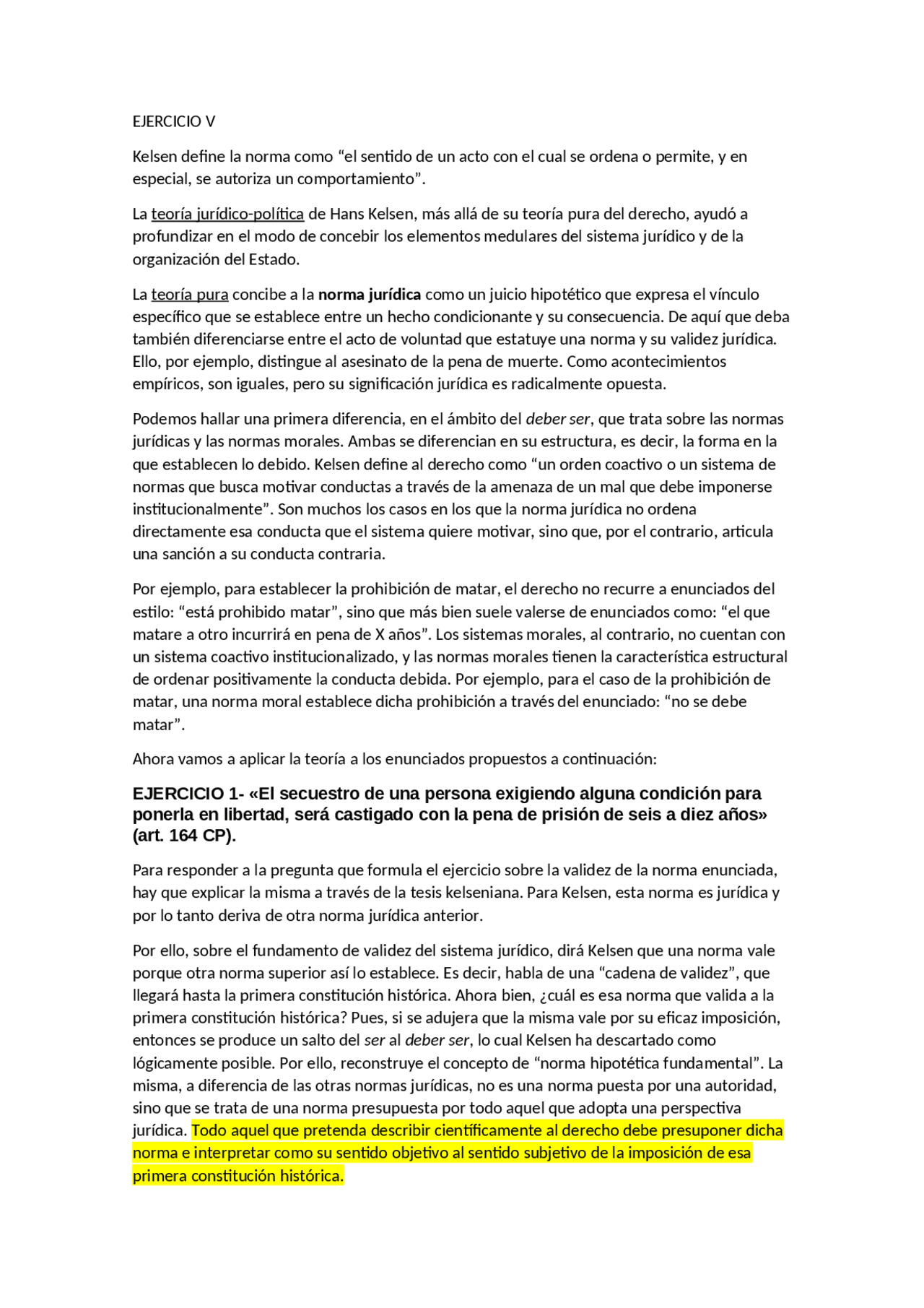 Ejercicio V Docsity