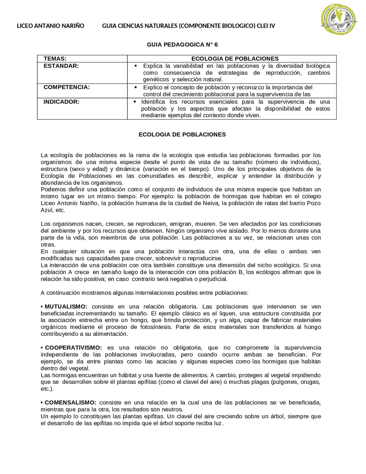 Guía Ejercicios De Bilogía Docsity