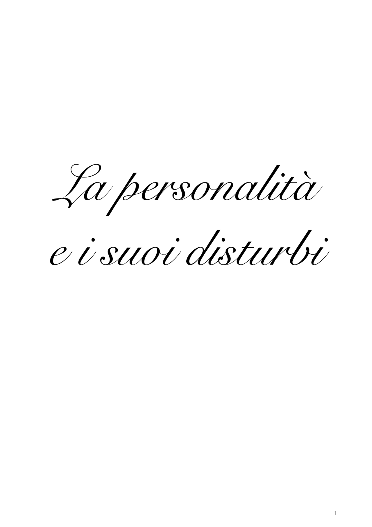 La Personalità E I Suoi Disturbi Lingiardi Gazzillo Docsity