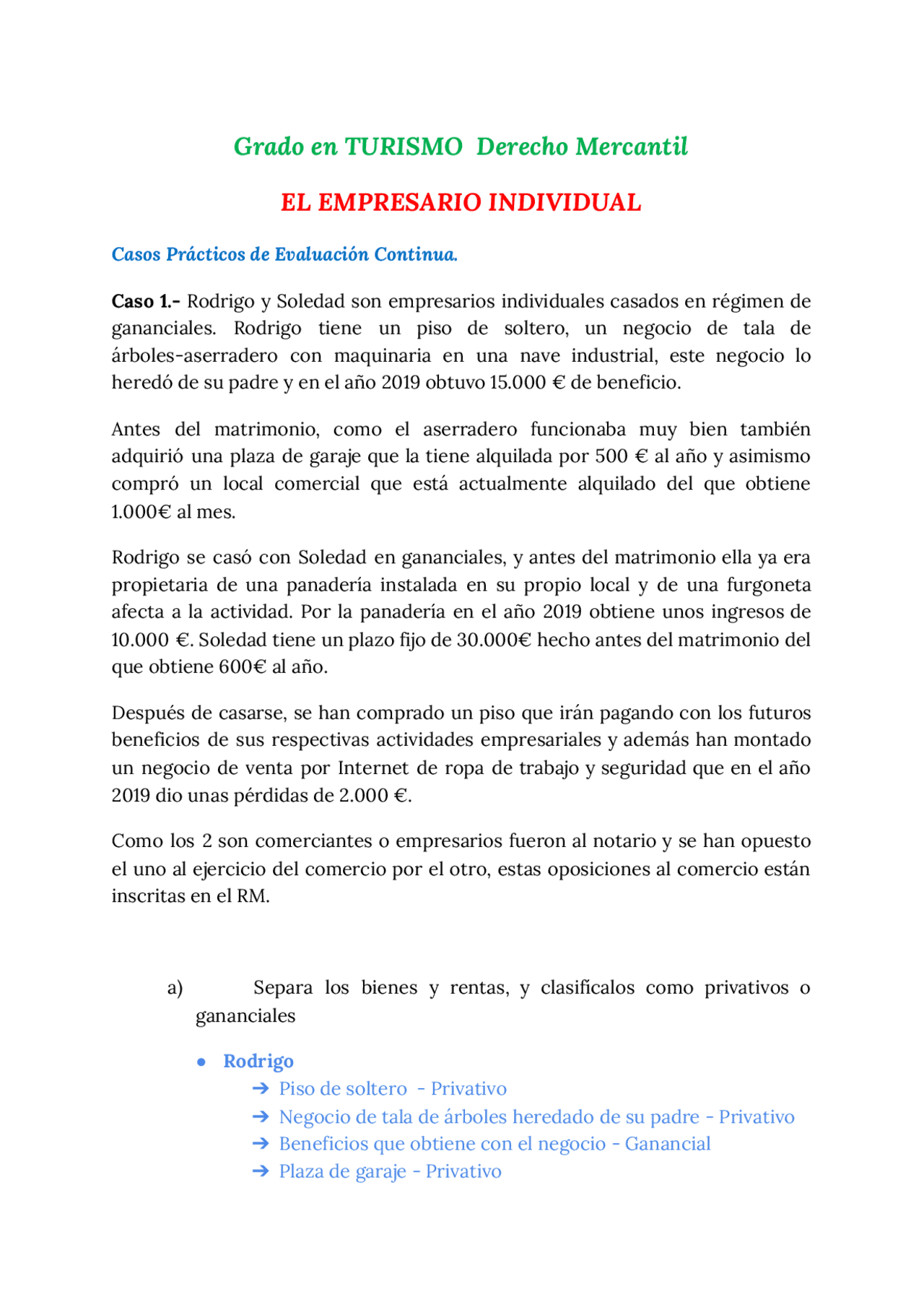 Practica Derecho Tema 1 Docsity