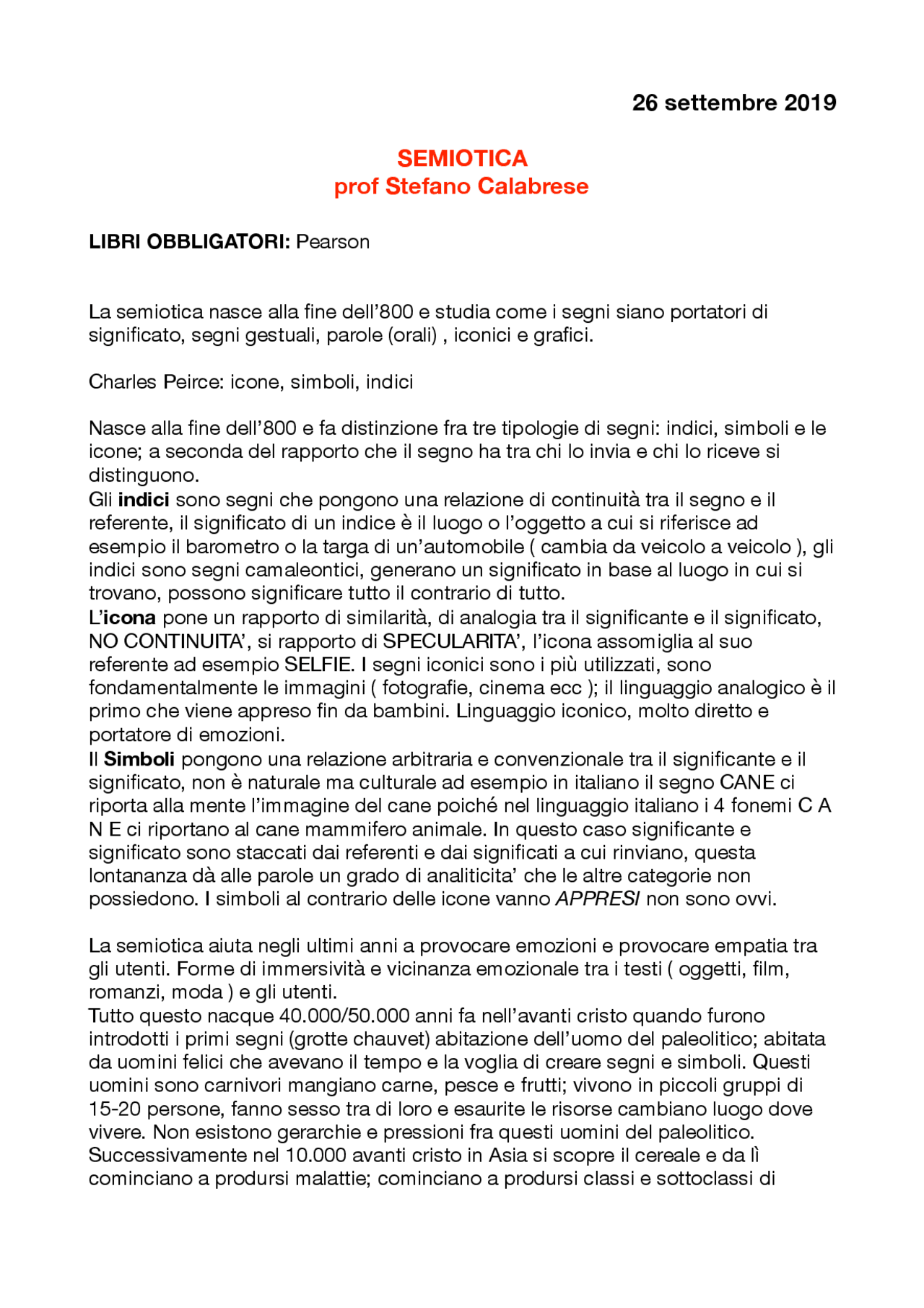 Semiotica Professor Calabrese Iulm Docsity