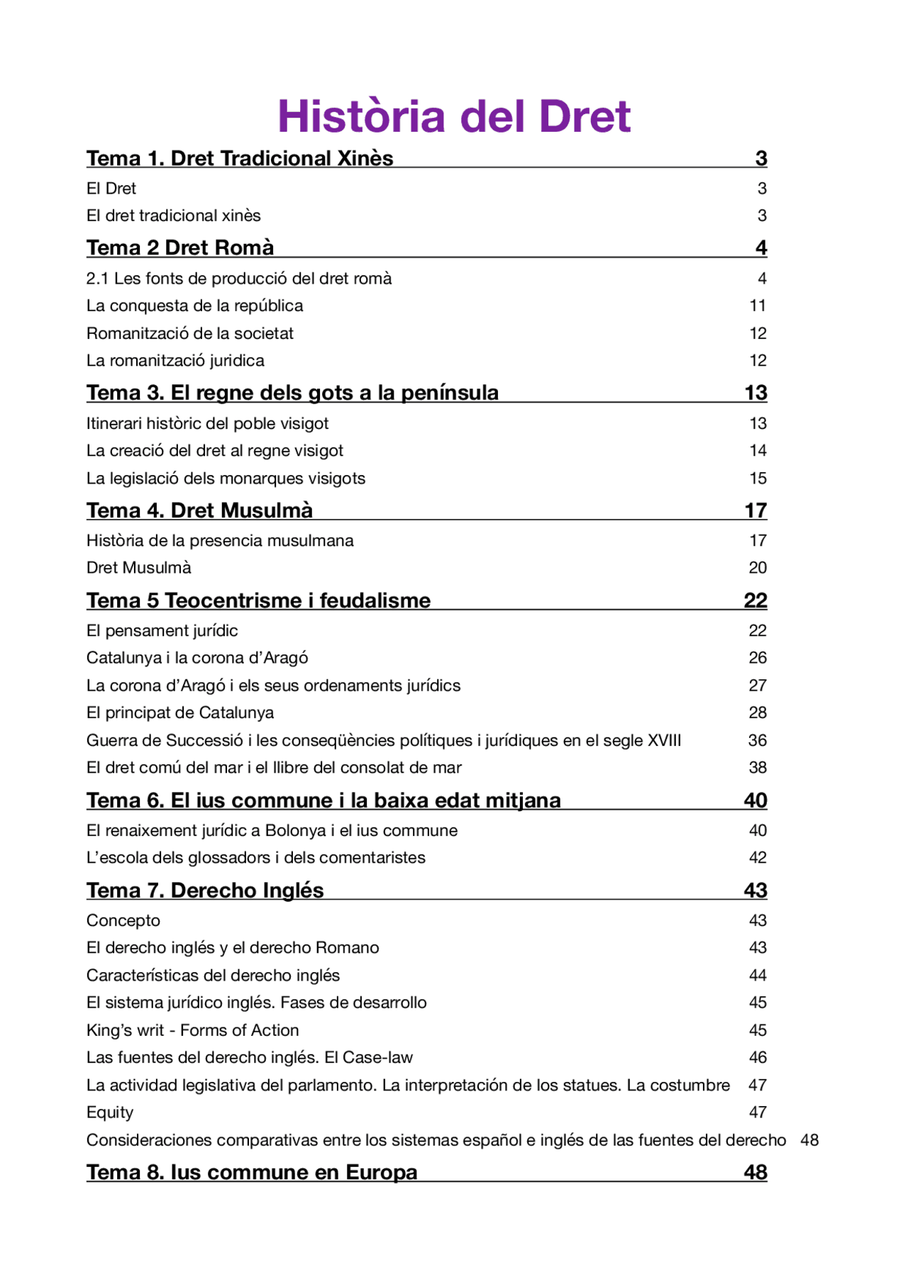 Història Del Dret Sencer Docsity