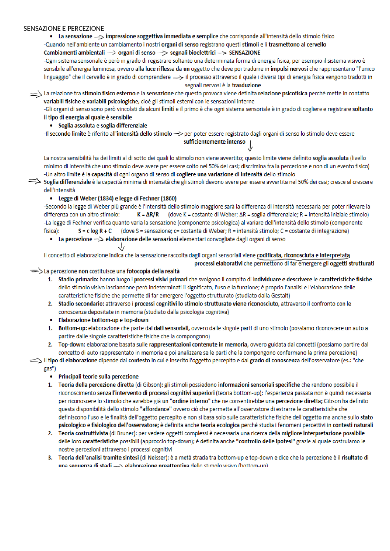 Schemi Cap3 Libro Psicologia Nicoletti Rumiati E Lotto Docsity