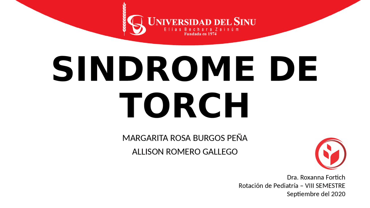 SÍNDROME DE TORCH EN EL RECIÉN NACIDO | Slides of Neonatology | Docsity