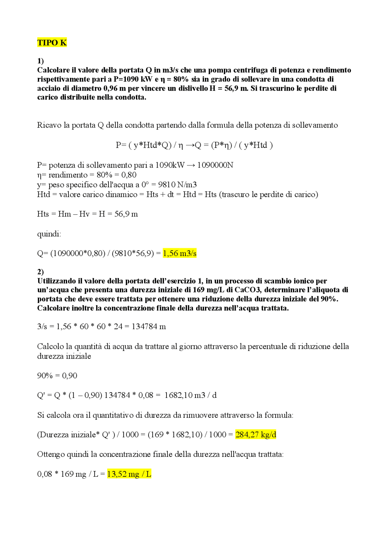 Elaborato 2k Ingegneria Ambientale Unipegaso Docsity