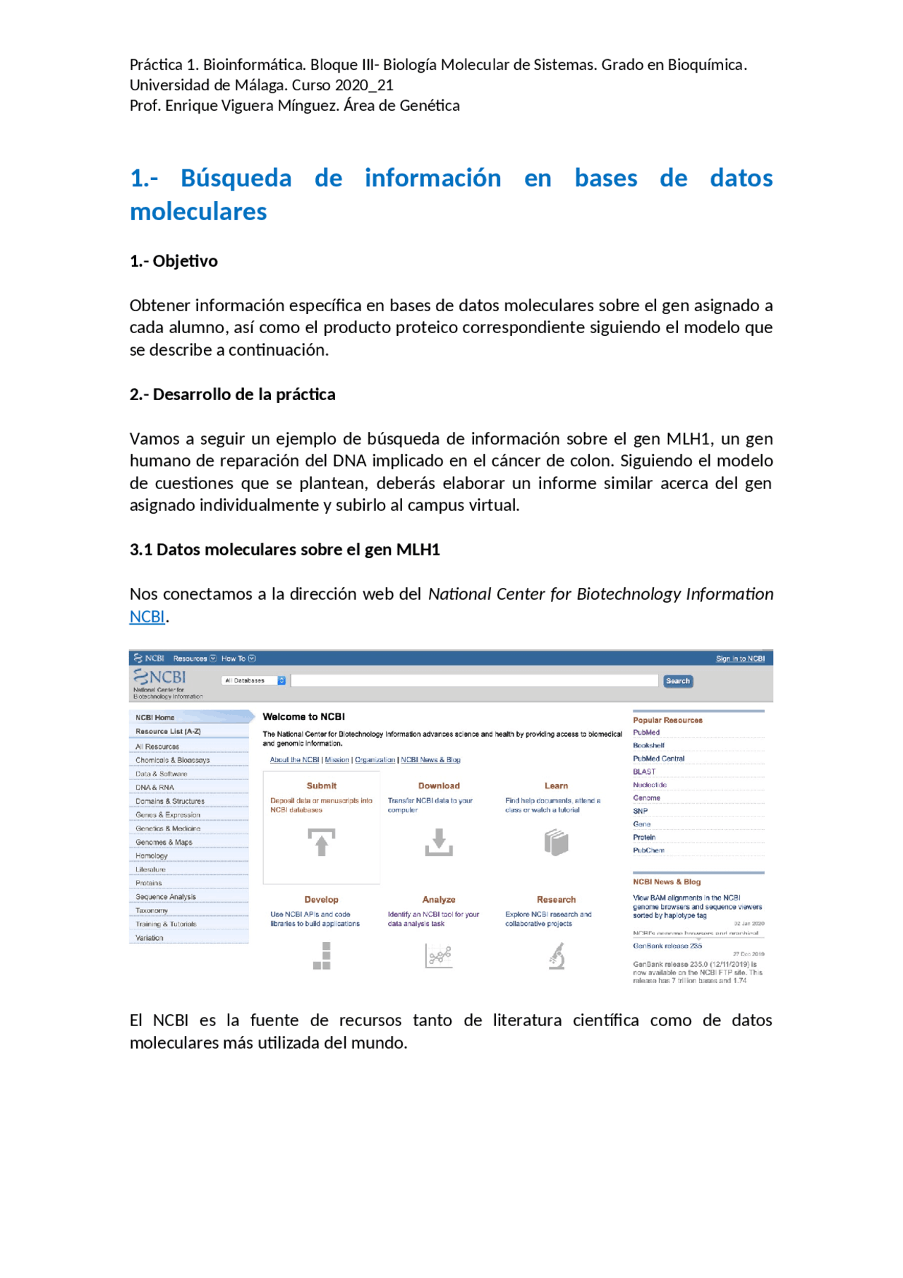 Practicas Biologia Molecular Sistemas Docsity