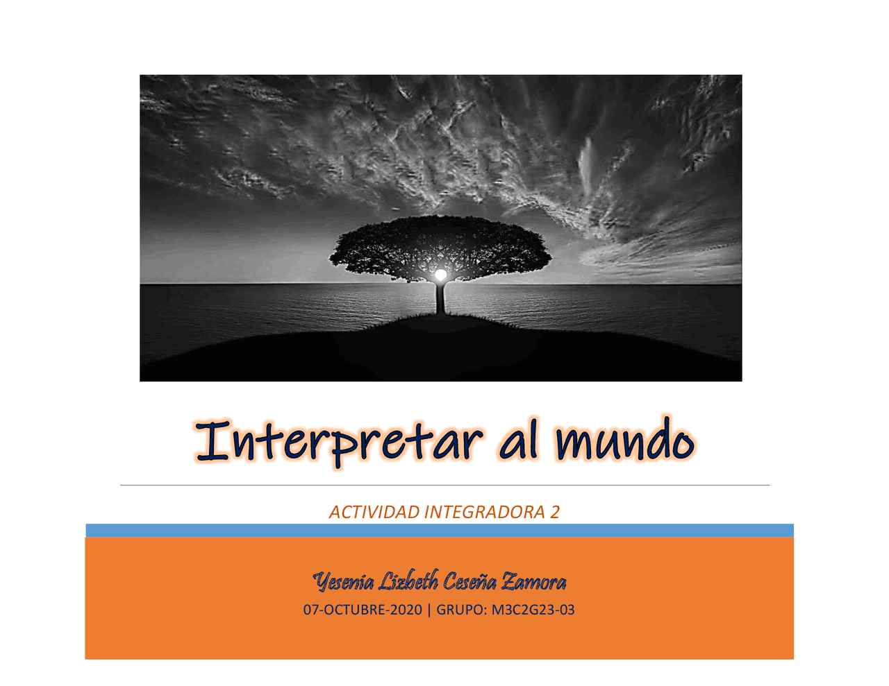 Interpretar al mundo - Docsity