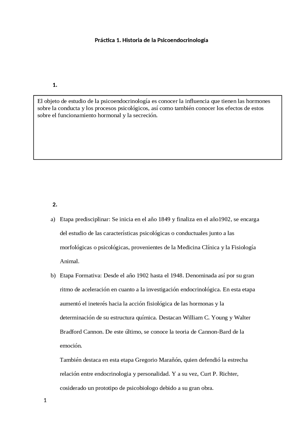 Psicoendocrinología Docsity