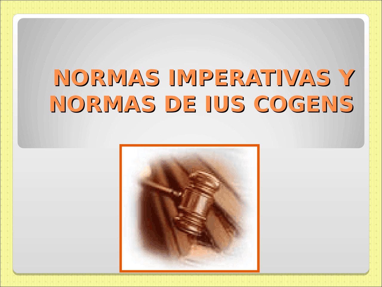 Normas imperativas y IUS COGENS - Docsity