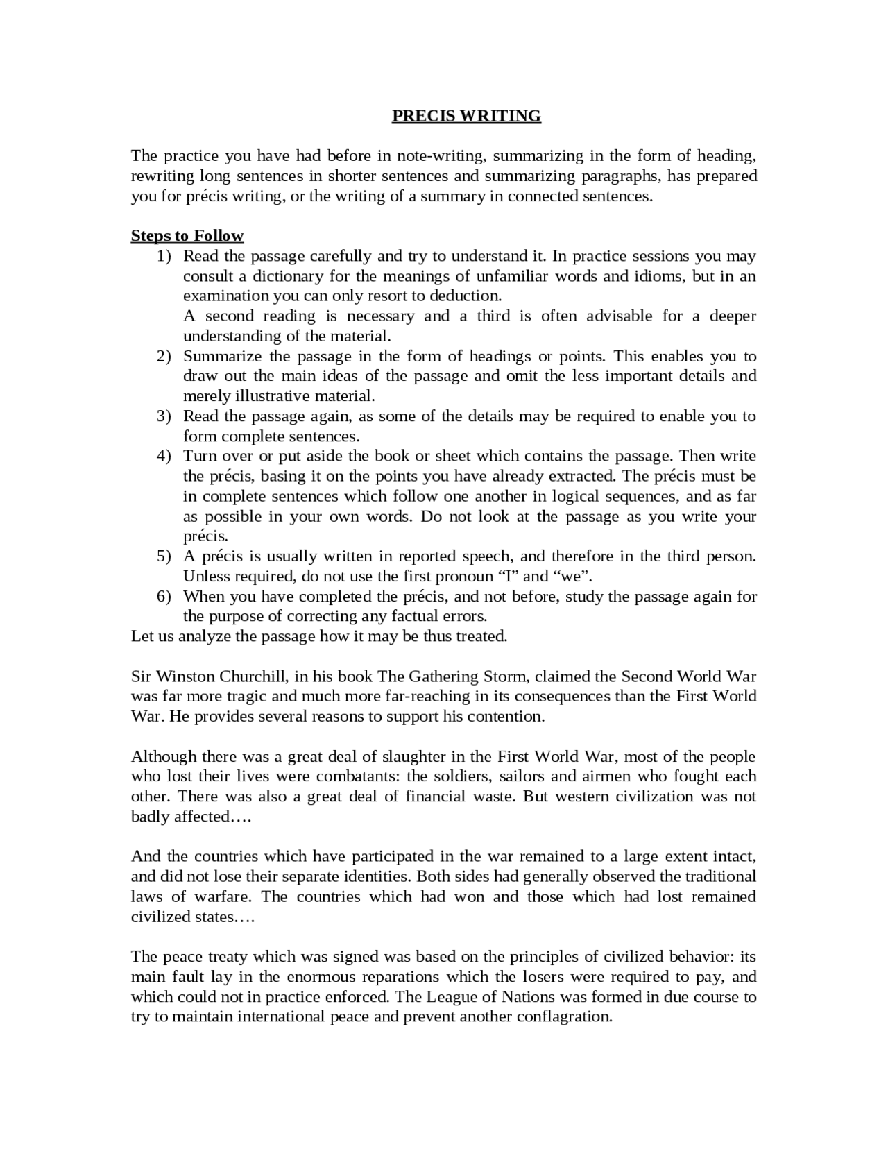 English lectures exercises of some precies - Docsity