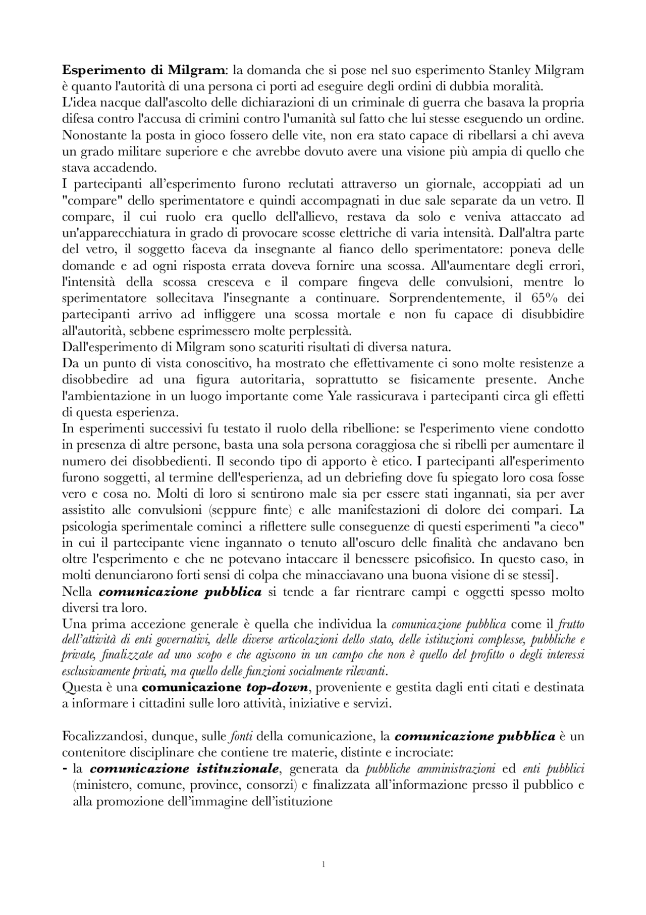 Teorie E Tecniche Della Comunicazione Pubblica Docsity