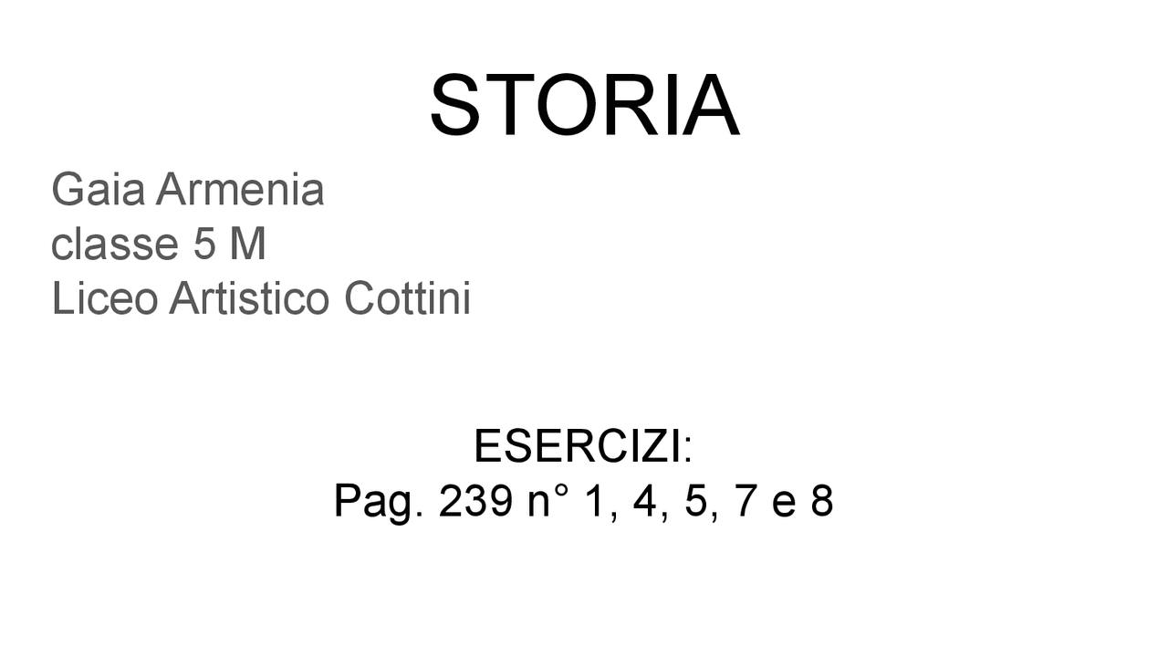 Esercizi da libro impronta storica 3 | Appunti di Storia | Docsity