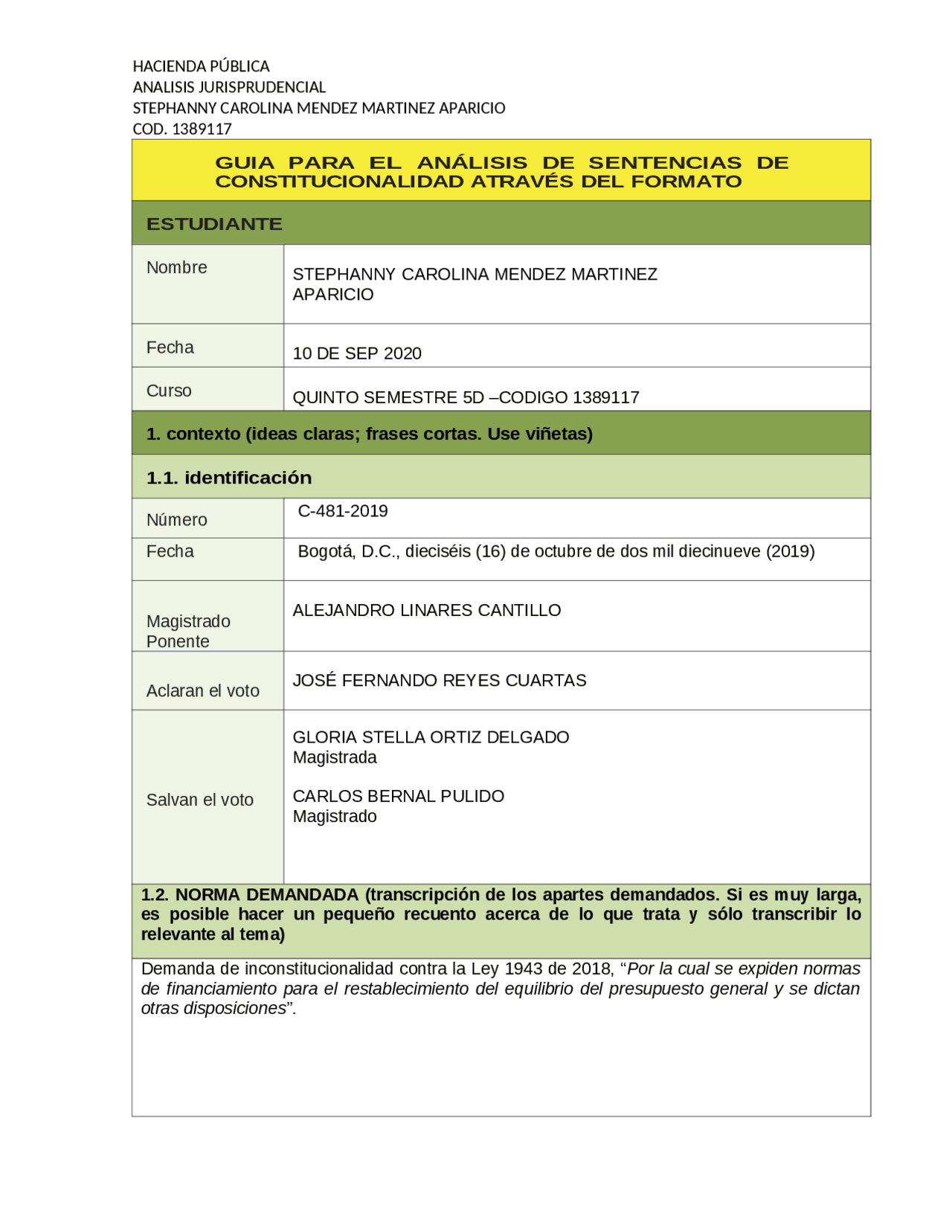 Analisis Sentencia C 48119 Docsity
