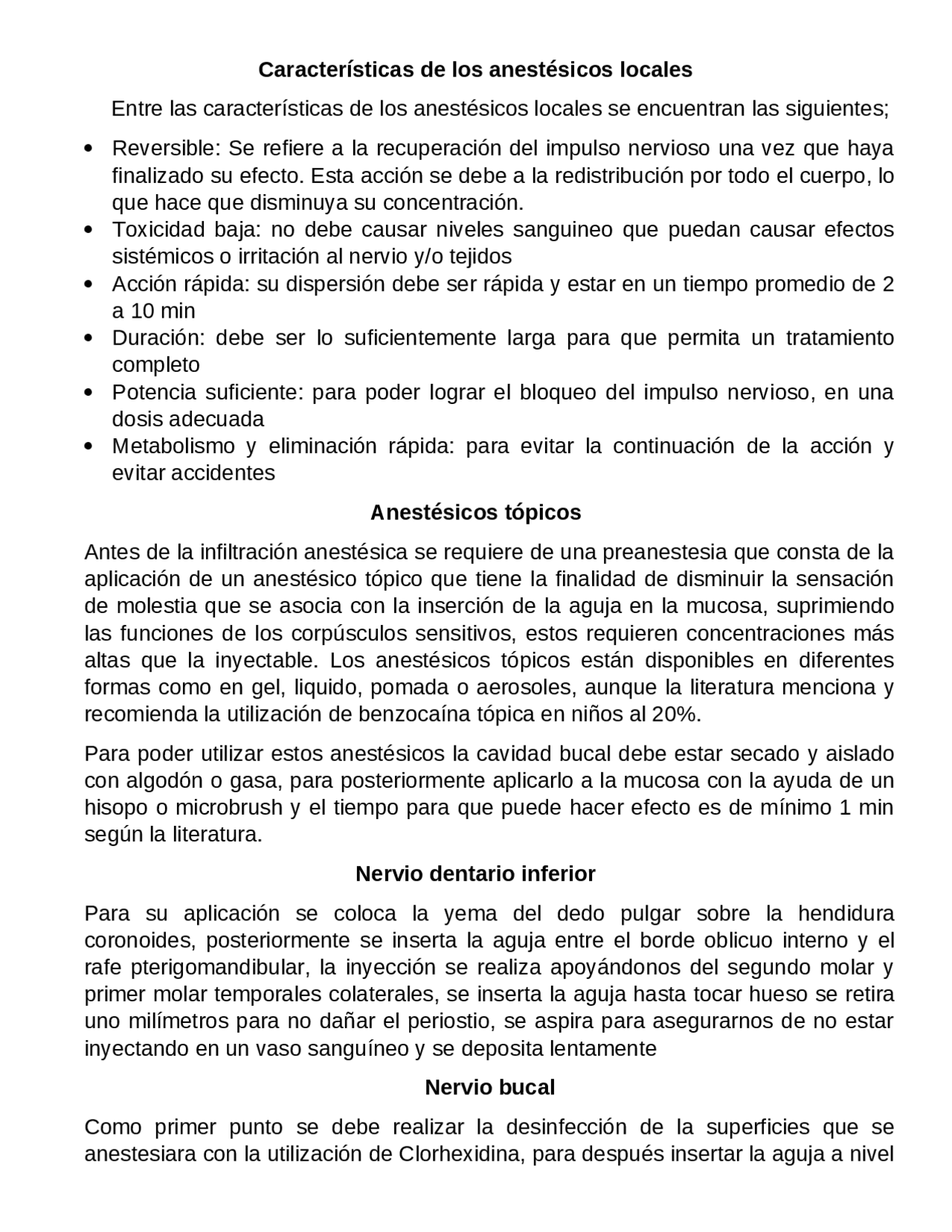 Anestesia Local Usos Apuntes De Odontología Docsity