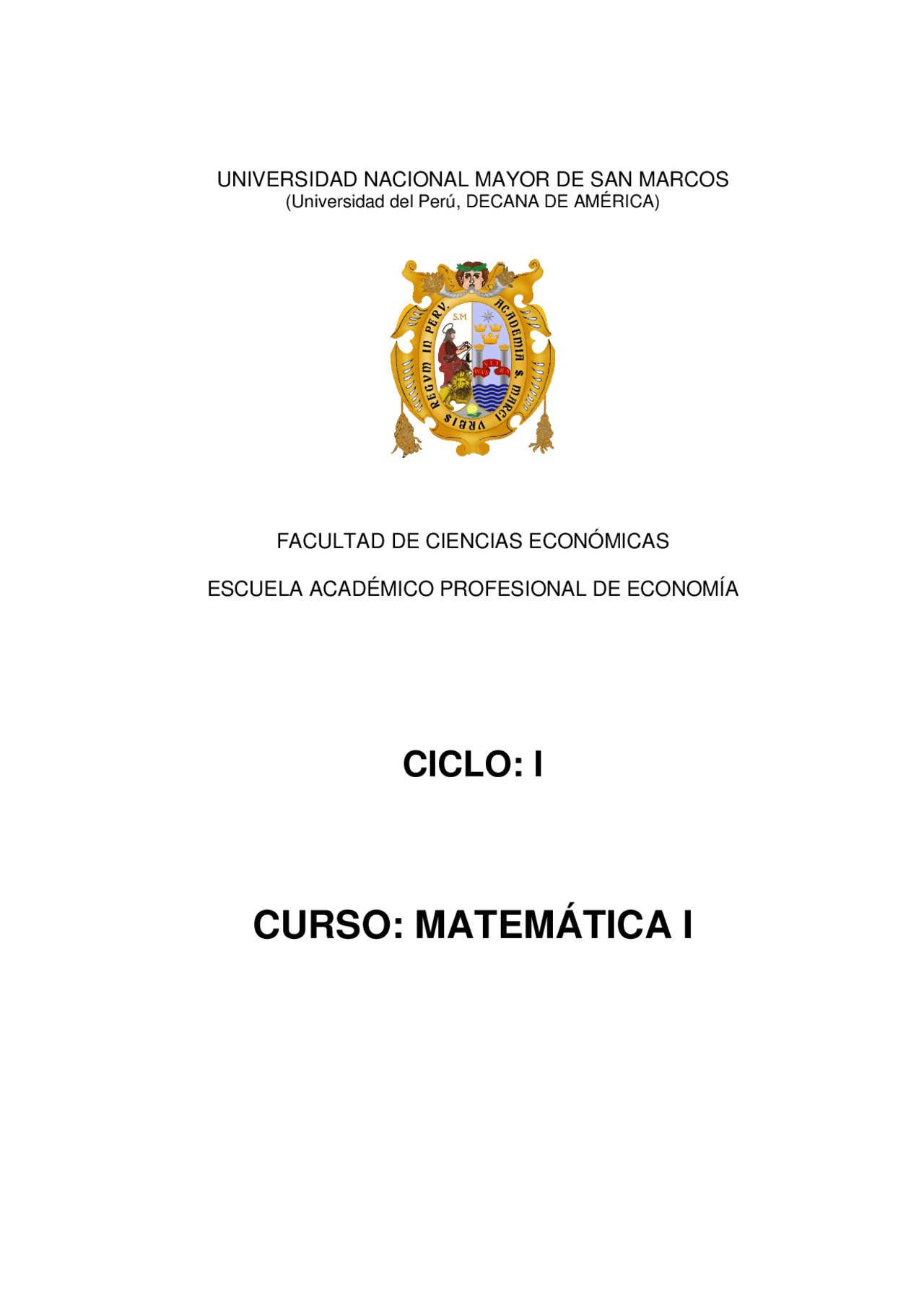 Matemática 1, guía e introducción - Docsity