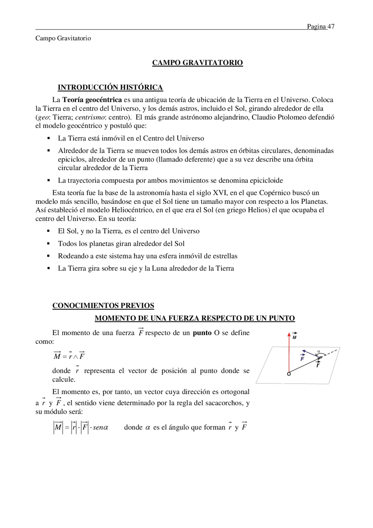 Campo Gravitatorio 2º Bach Docsity