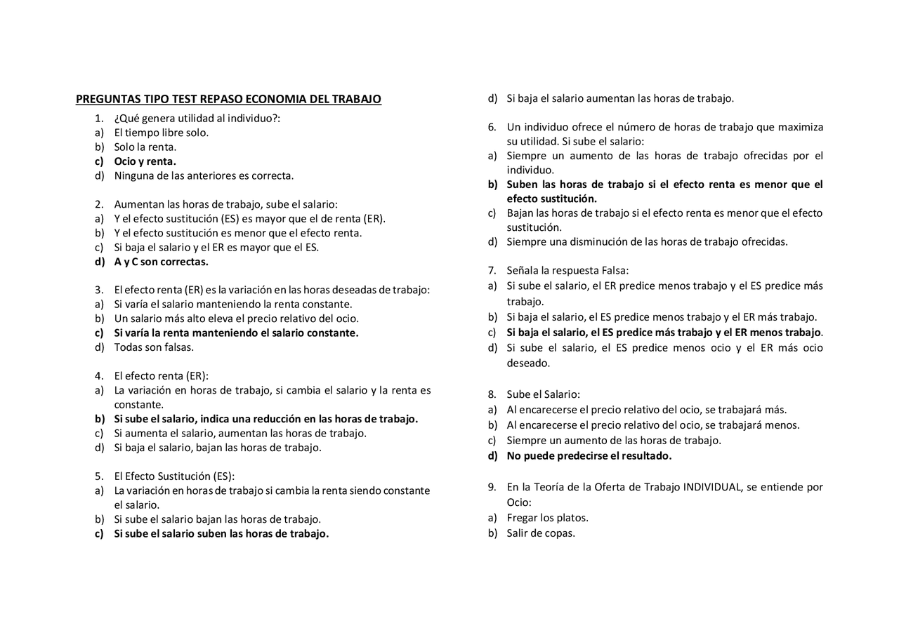 ECONOMIA DEL TRABAJO 3º AÑO - Docsity