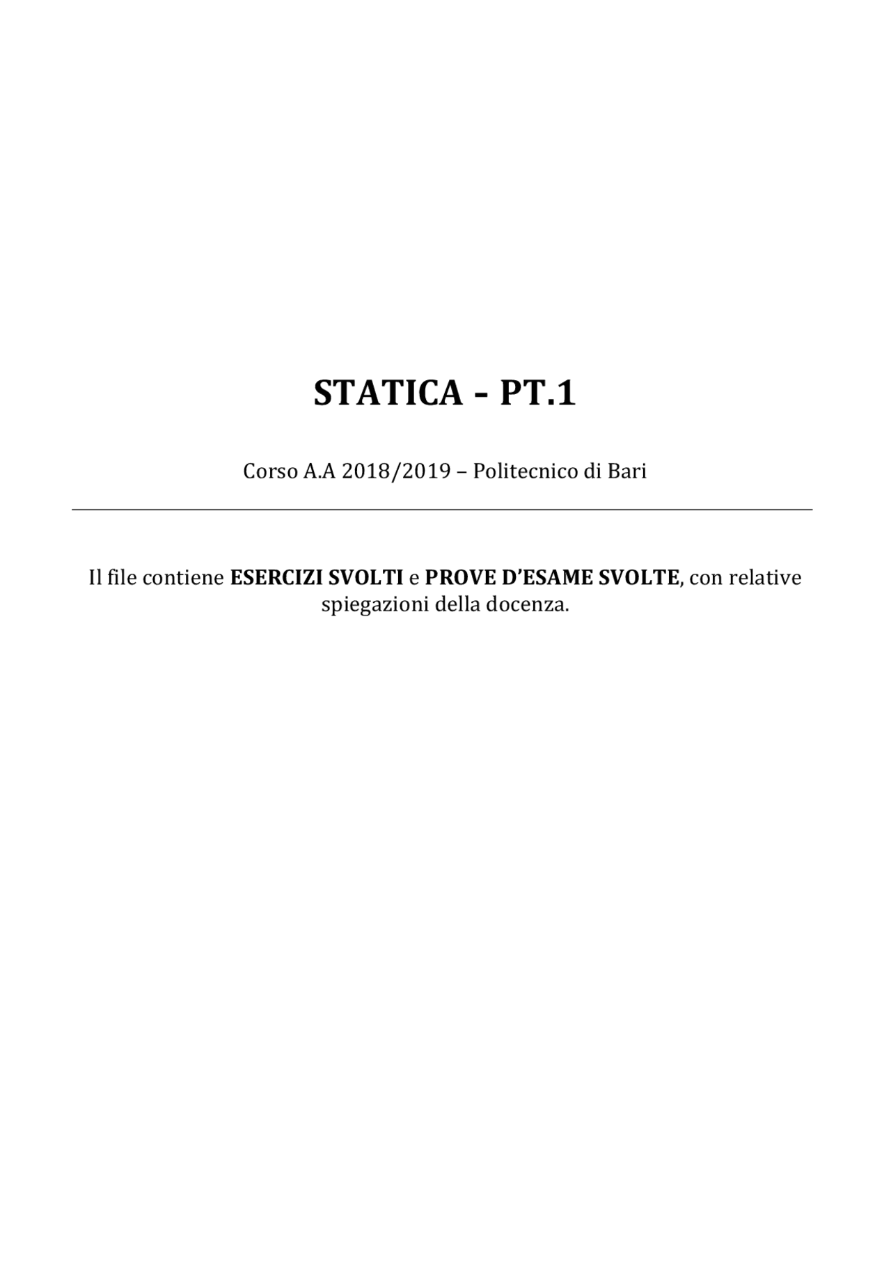 Statica Esercizi Pt1 Docsity