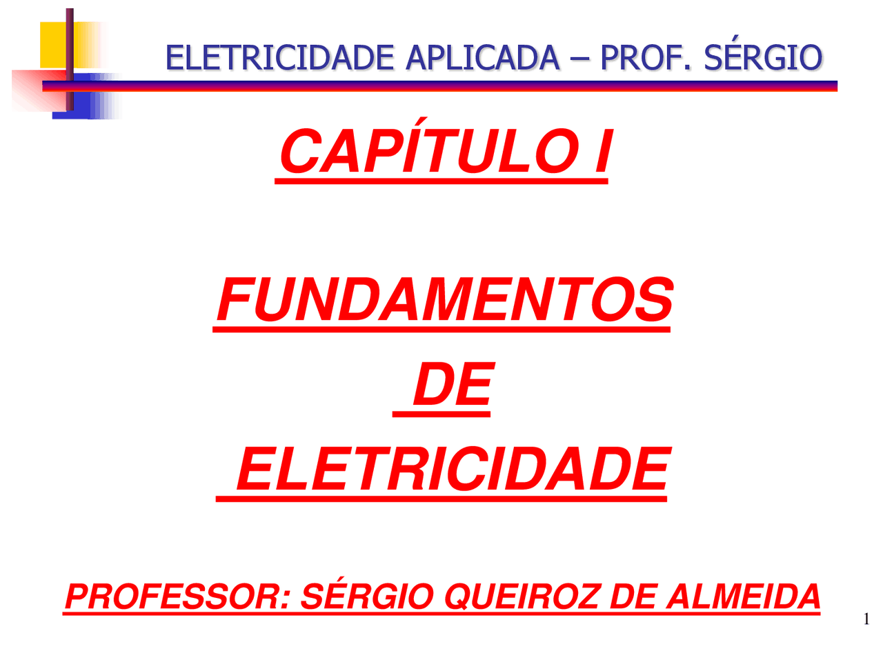 Eletricidade Aplicada Docsity