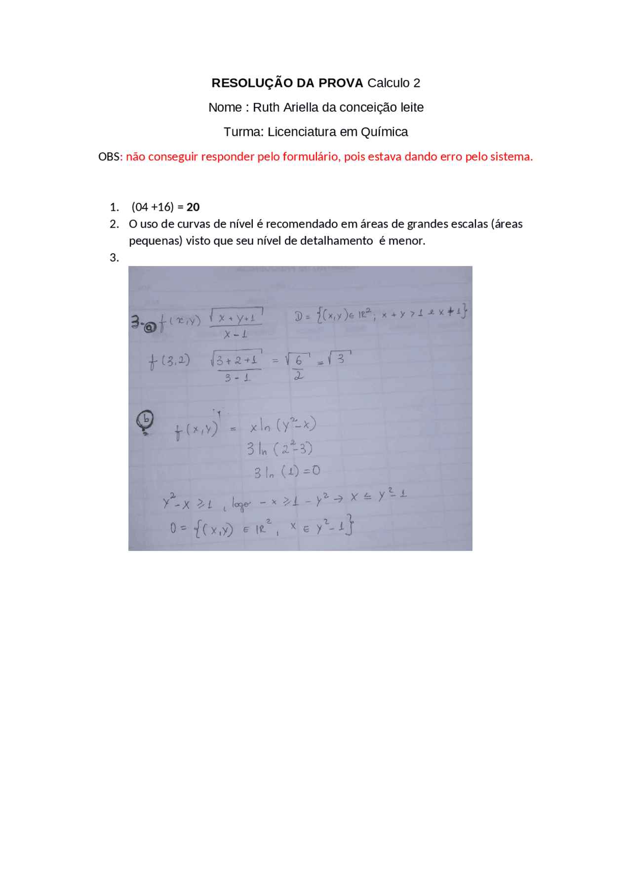 Disciplina De Calculo Docsity