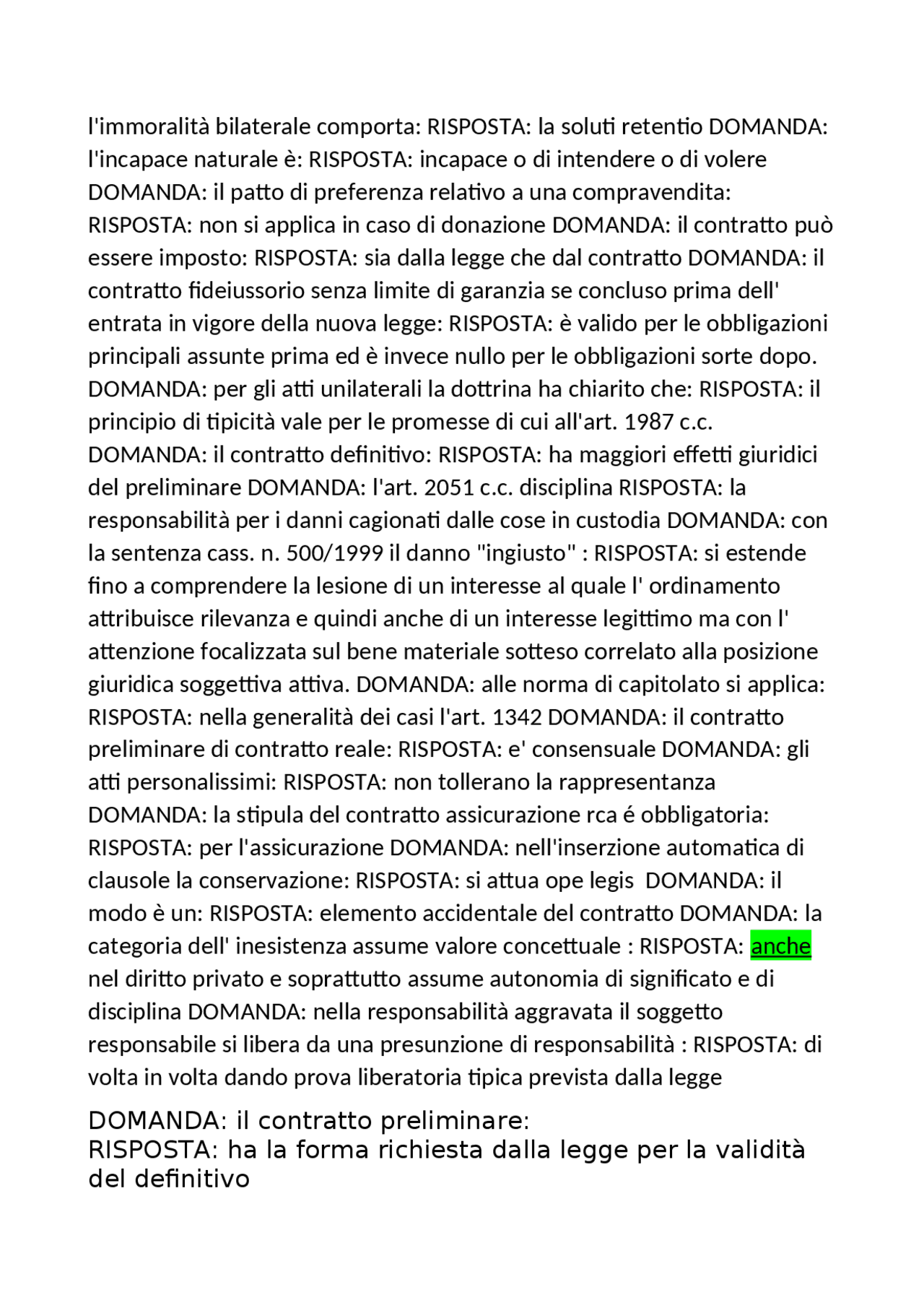 Diritto Privato Unimercatorum Panieri Di Diritto Privato Docsity