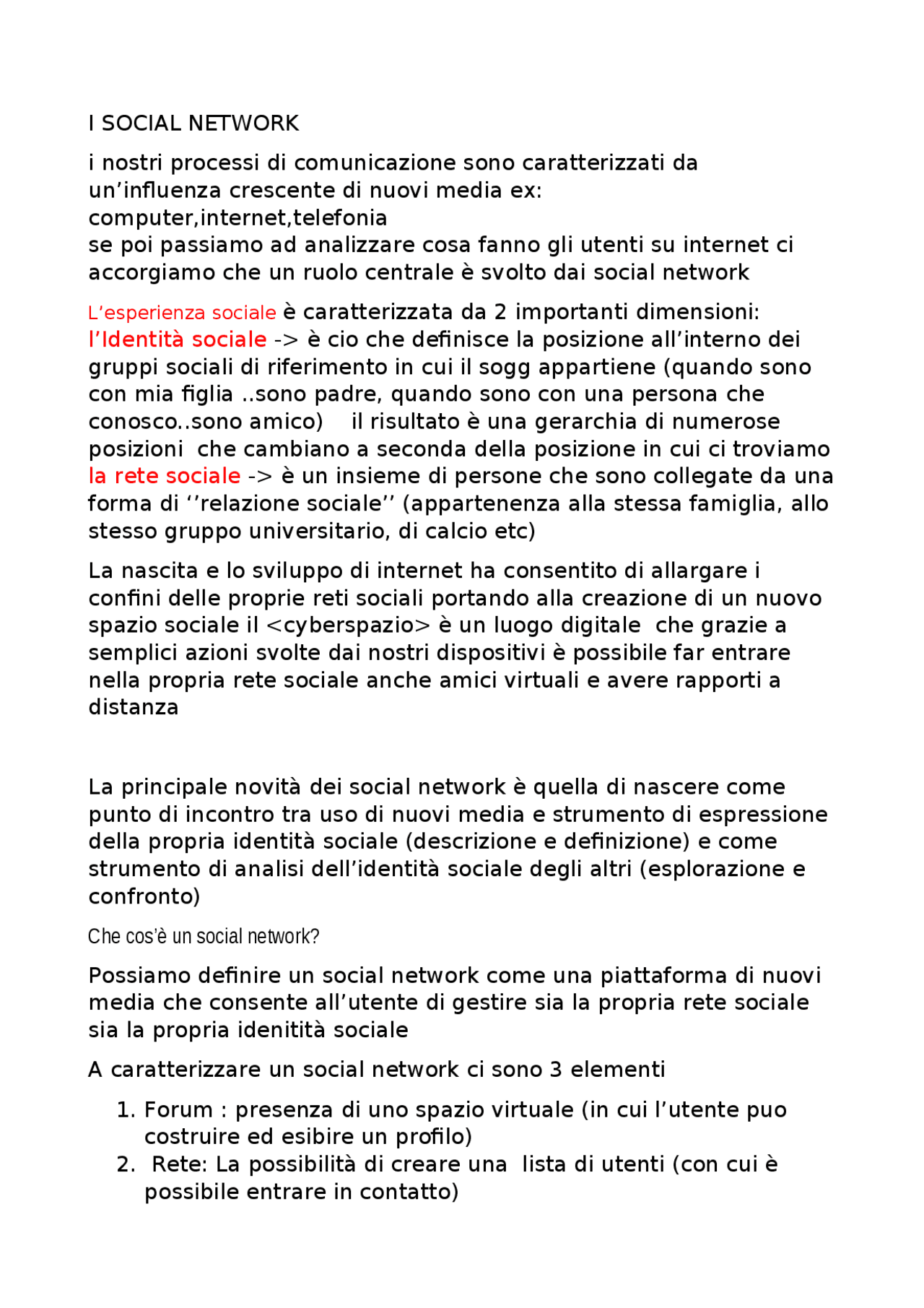 Riassunto Social Network Griva Docsity